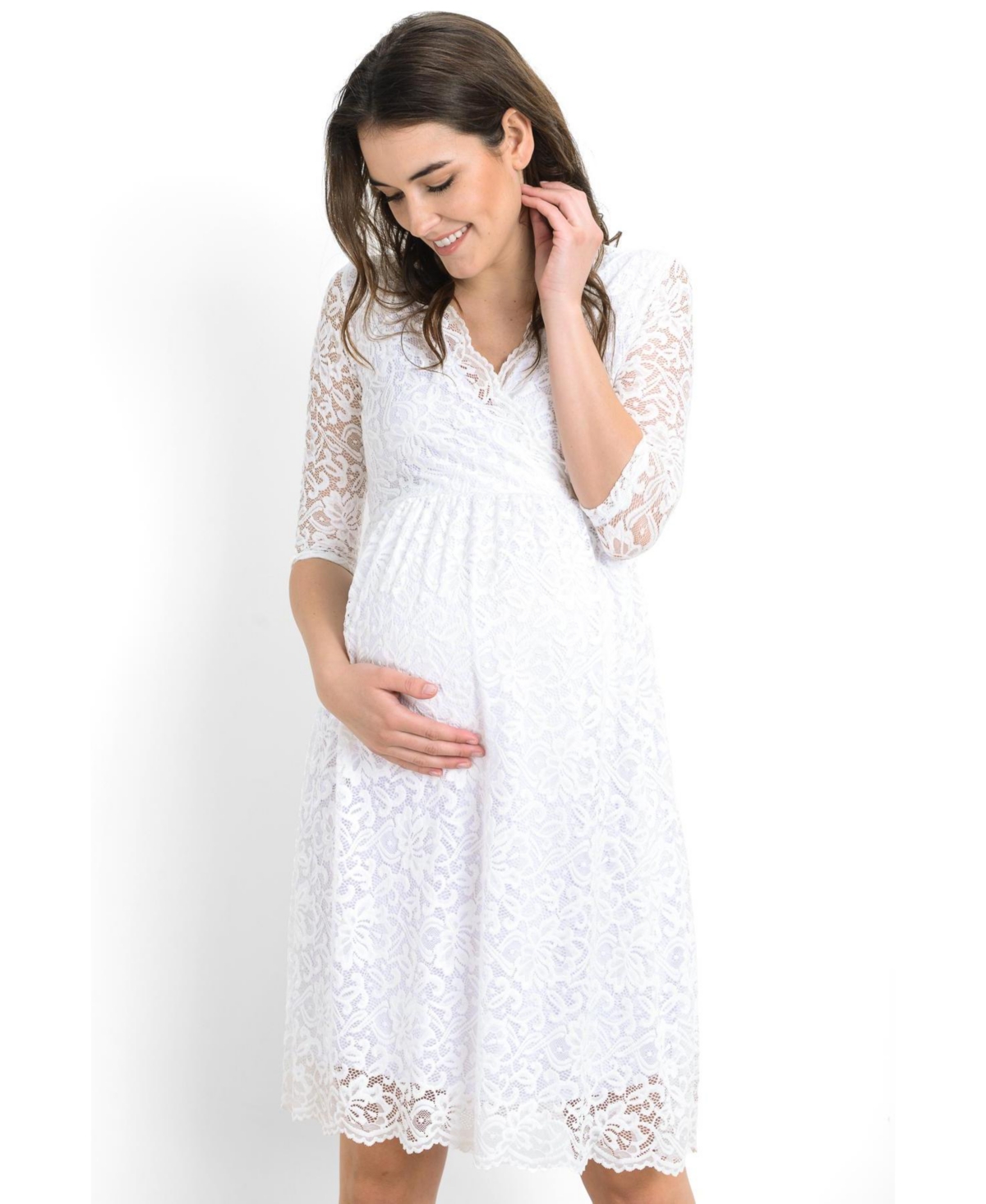 Click here for Hello Miz Womens Maternity Floral Lace Wrap Nursin... prices