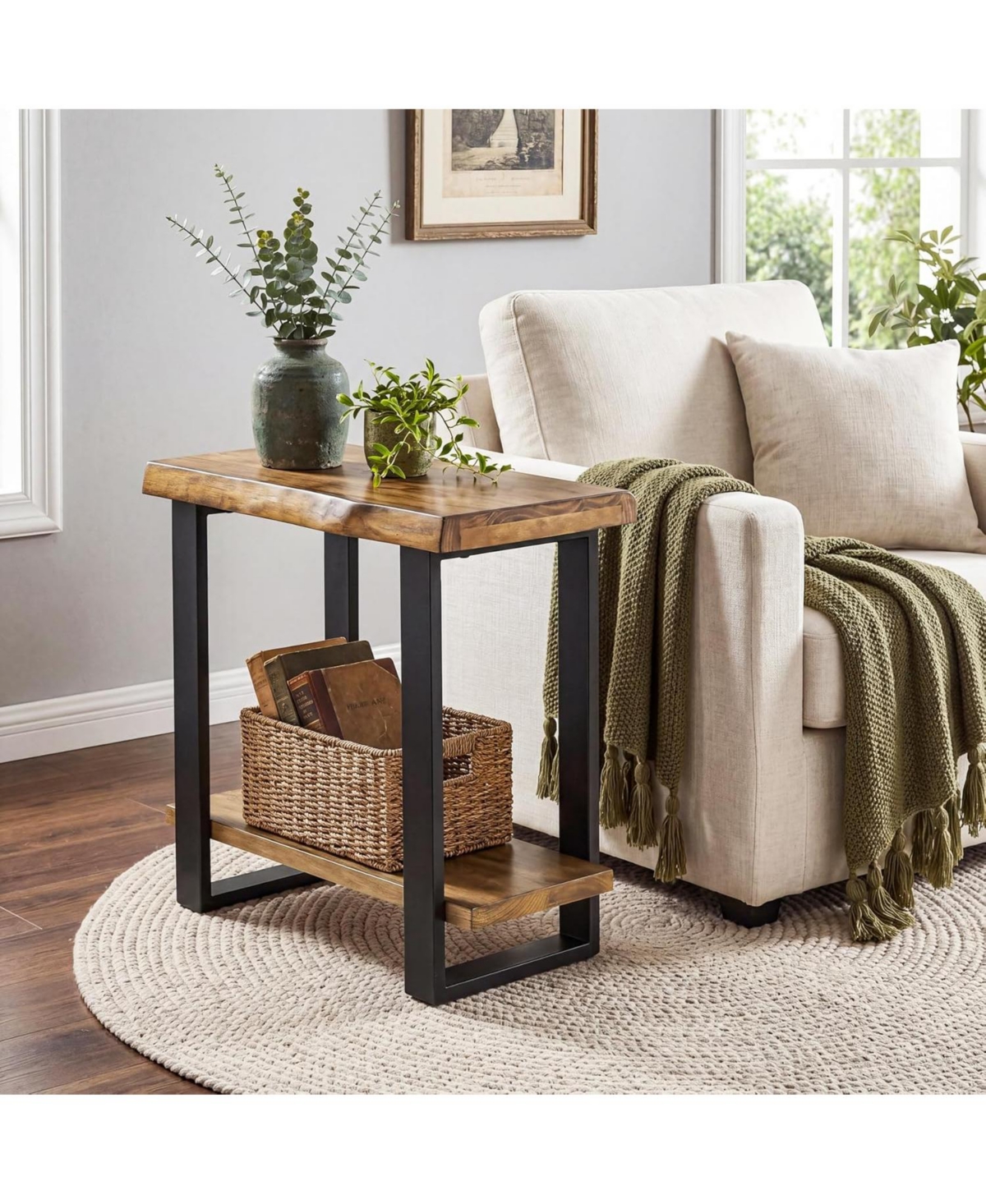 Click here for Tribesigns Solid Wood Side Table  Industrial Pine... prices