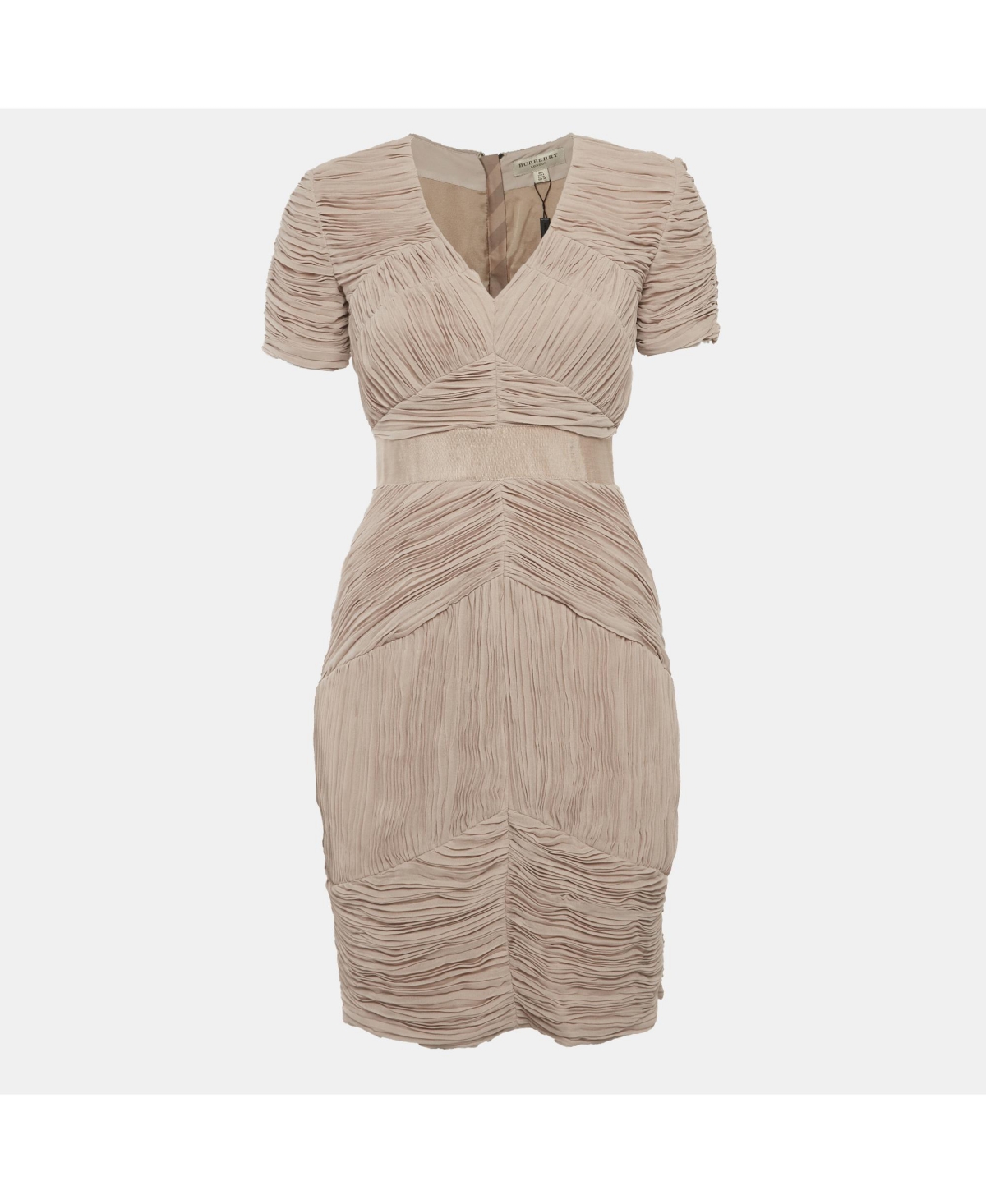 Click here for Pre-Owned Burberry Womens Plisse Mini Dress - Beig... prices