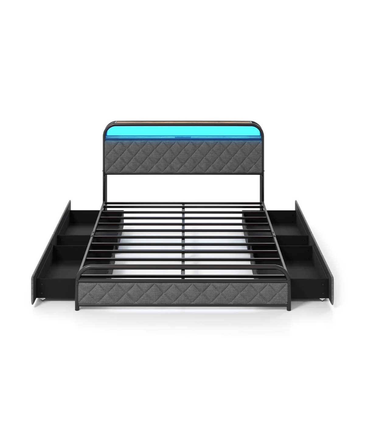 Click here for Slickblue Modern Platform Bed Frame with Led Light... prices