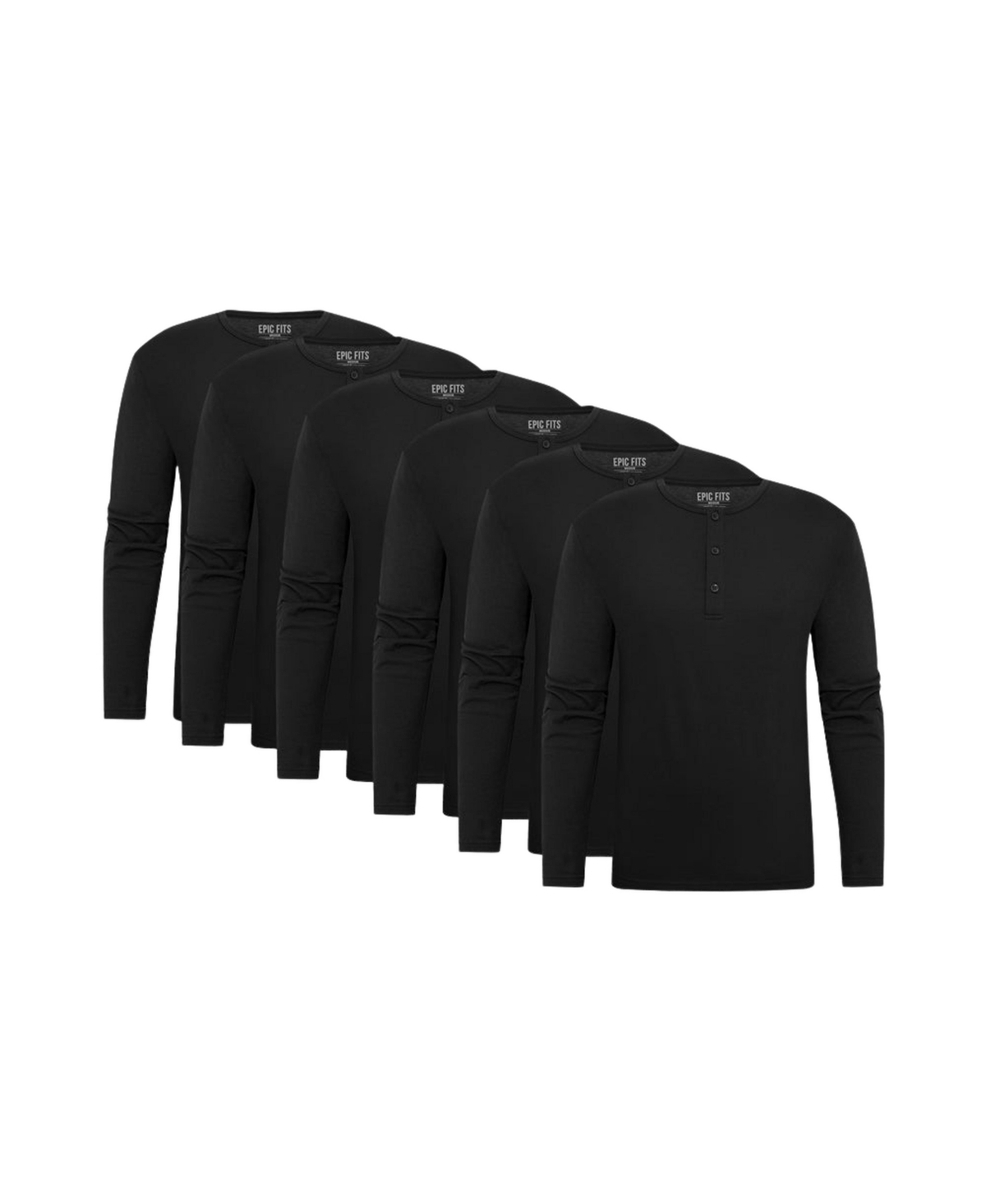 Click here for Epic Fits Mens Long Sleeve Henley T-Shirt  6-Pack... prices