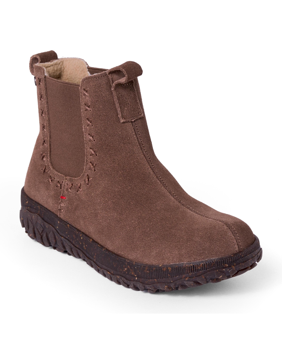 Click here for Minnetonka Womens Suede Chelsea Tread Boots - Coco... prices