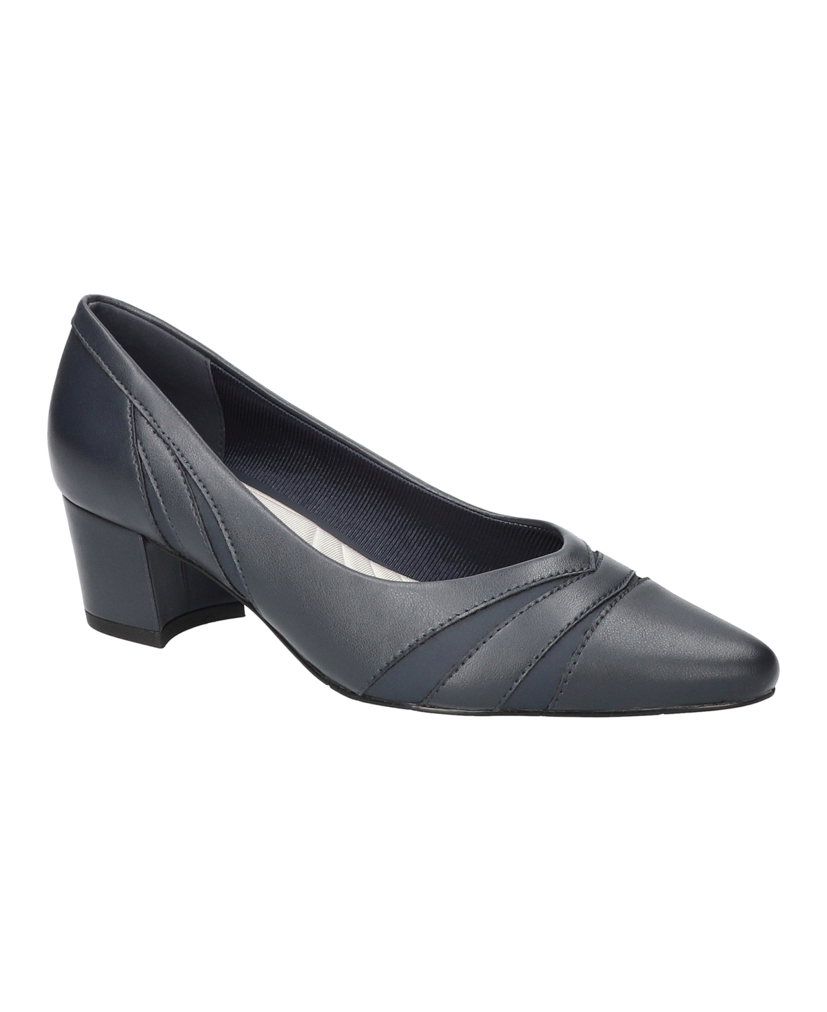 Click here for Easy Street Womens Lizbeth Slip-On Pumps - Navy-La... prices