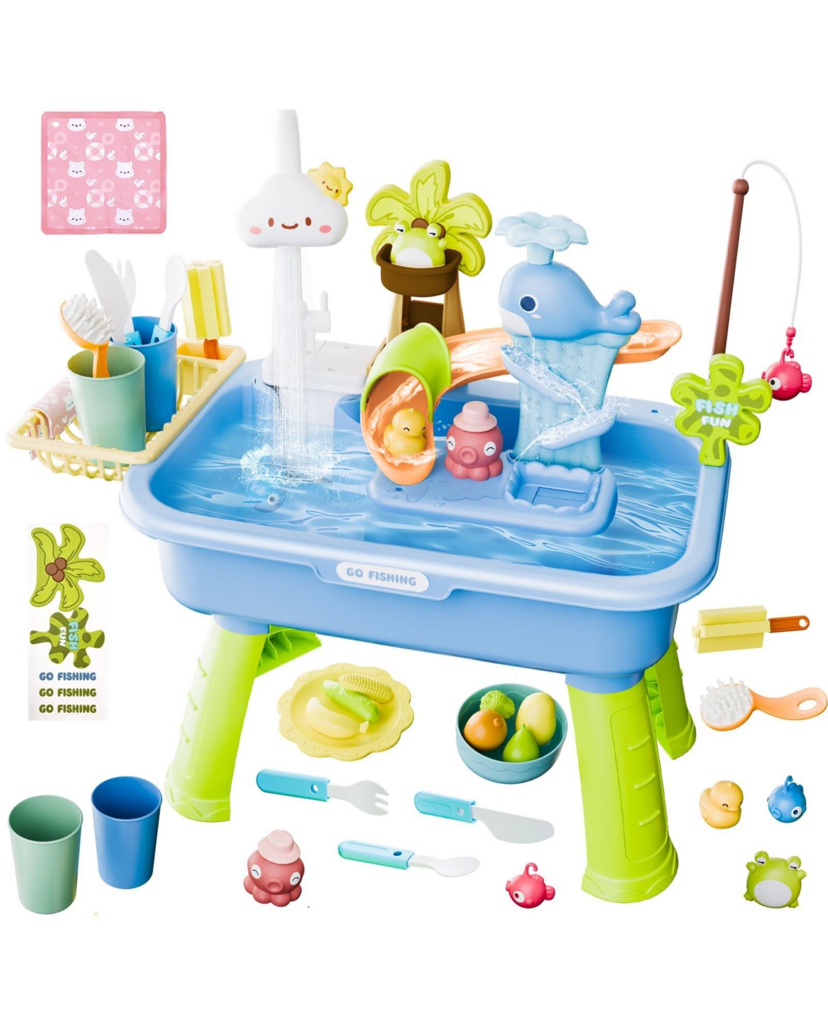 Click here for Gnuadz 4-in-1 Water Table Kids Kitchen Sink Fishin... prices