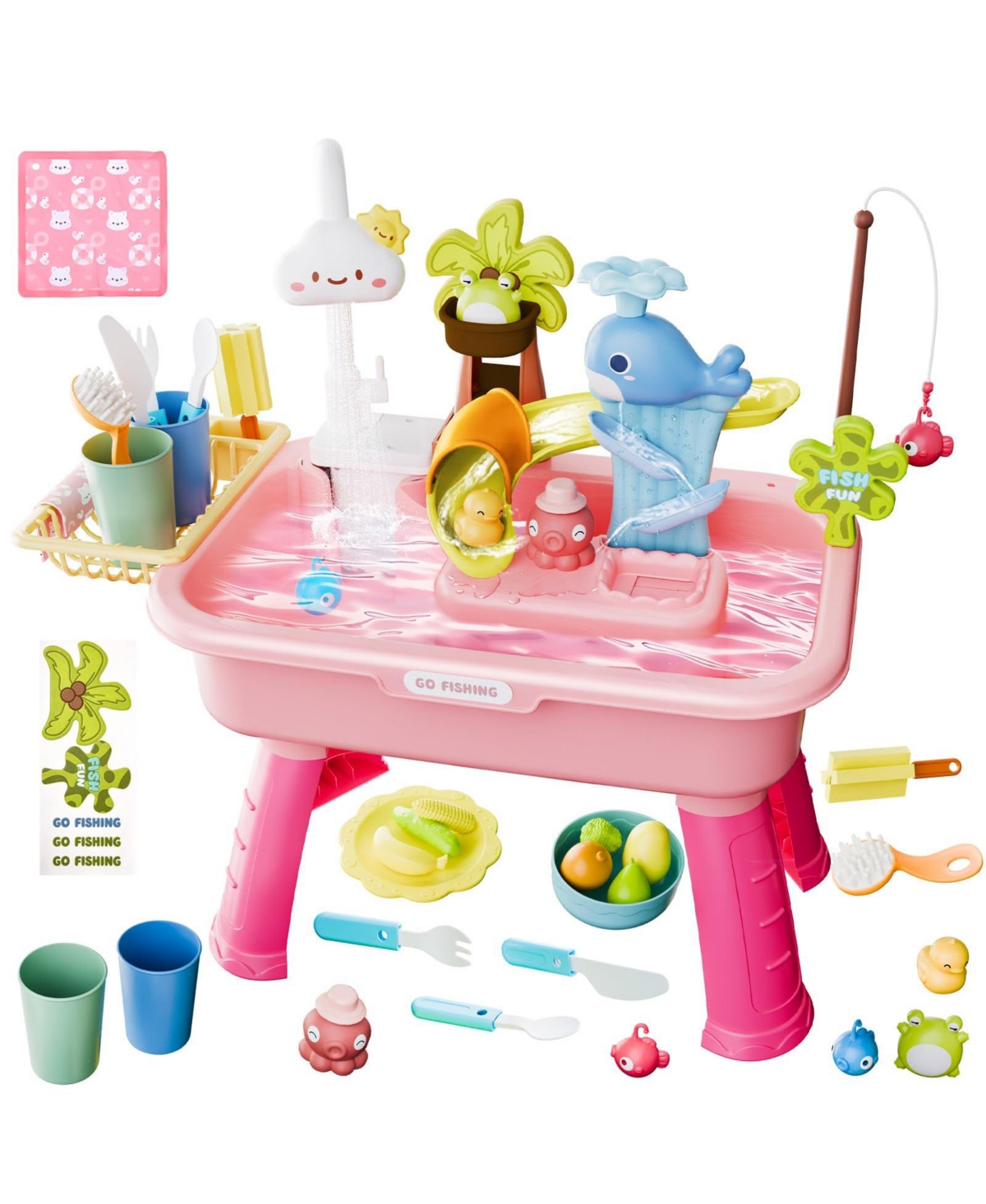 Click here for Gnuadz 4-in-1 Water Table Kids Kitchen Sink Fishin... prices