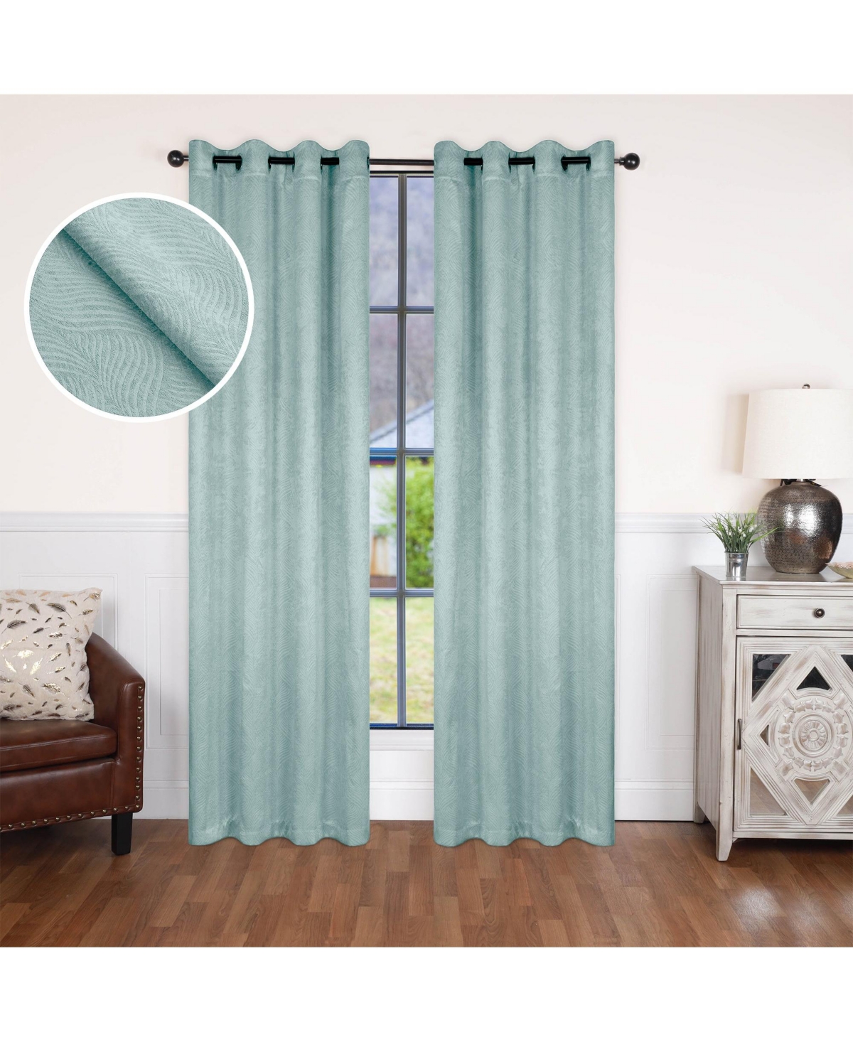 Click here for Superior Wave Geometric Washable Room Darkening Bl... prices