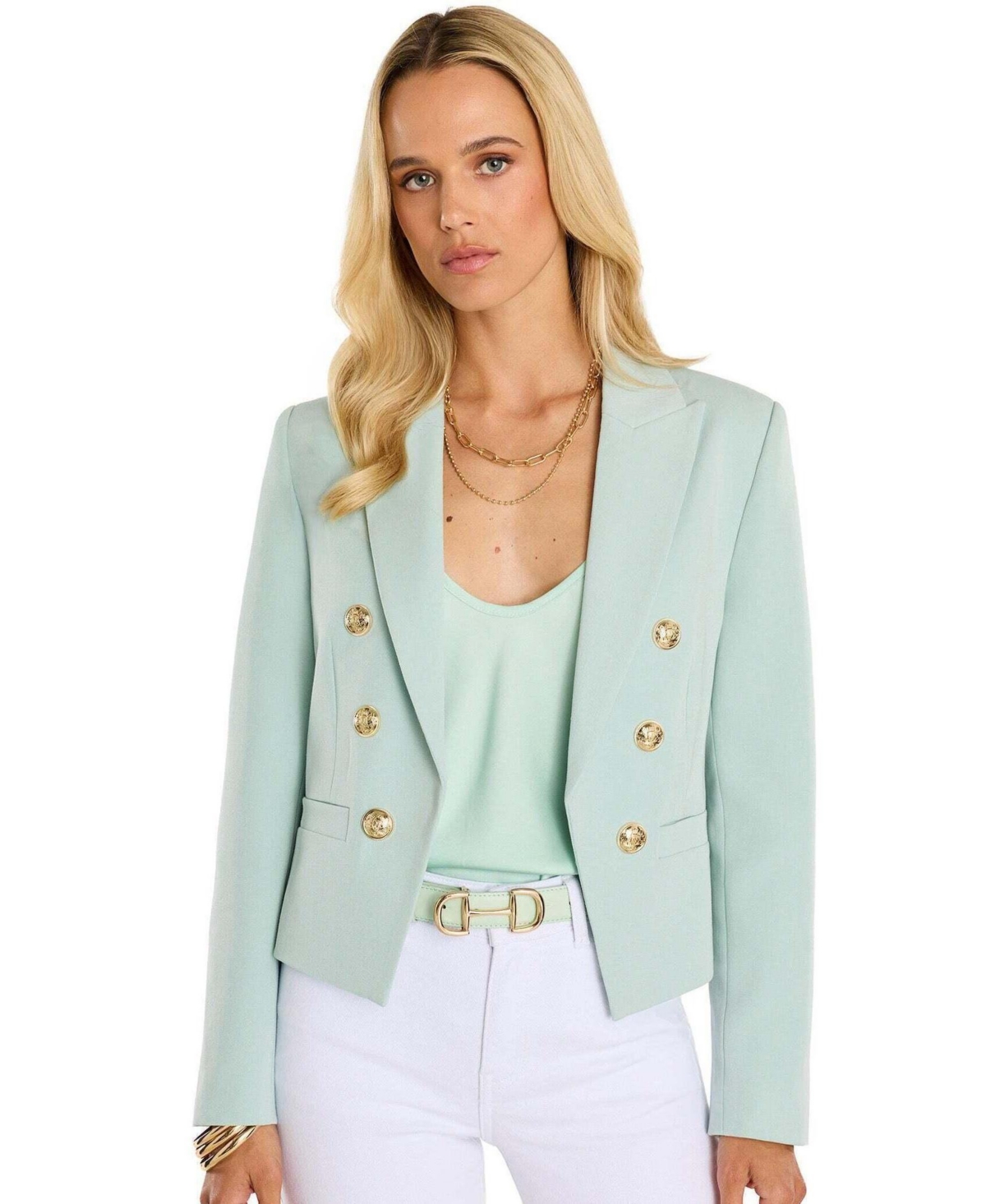 Click here for The Noli Shop Womens Gabrielle Double Breasted Bla... prices