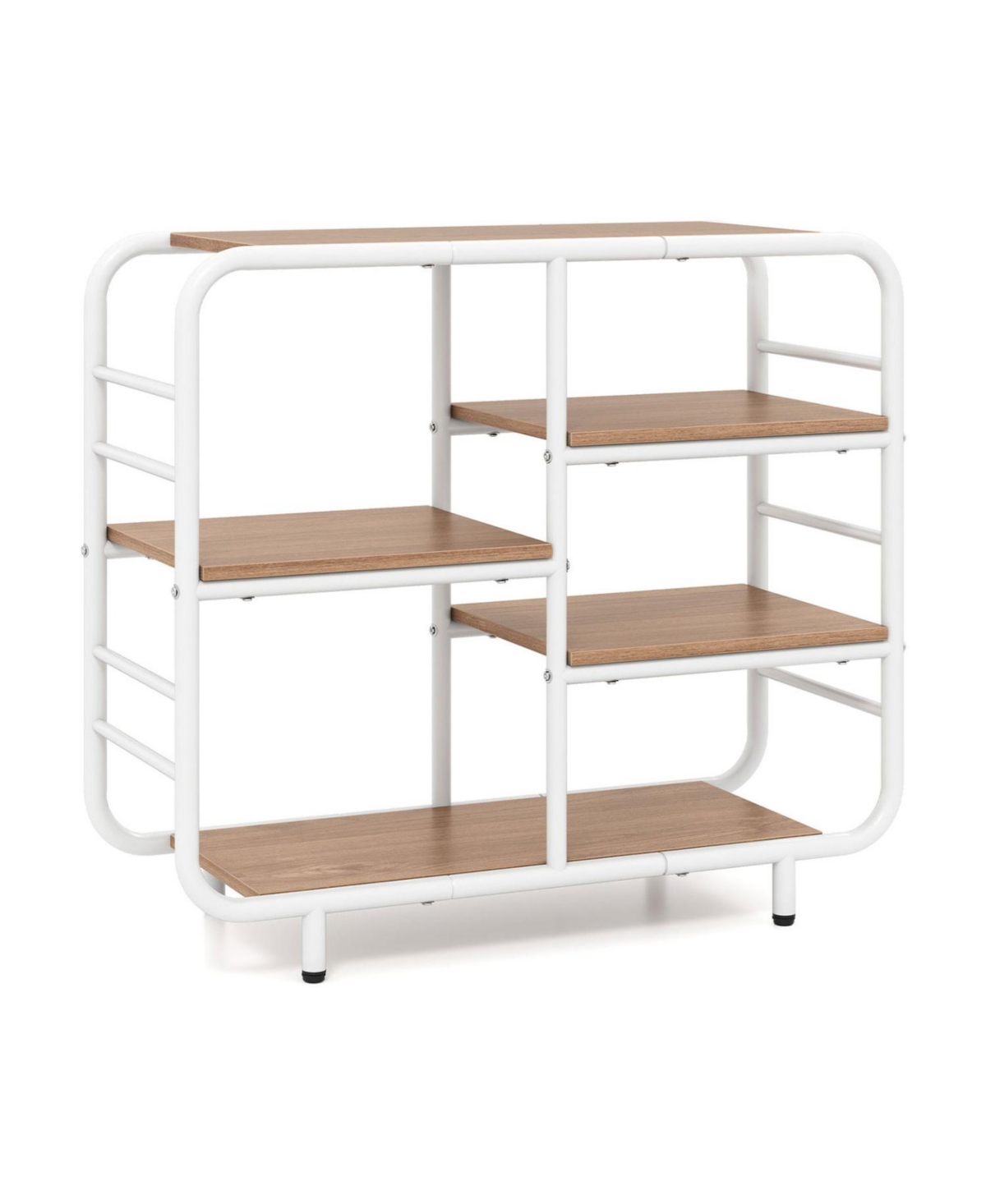 Click here for Slickblue Modern 5-Tier Metal Frame Bookshelf and... prices