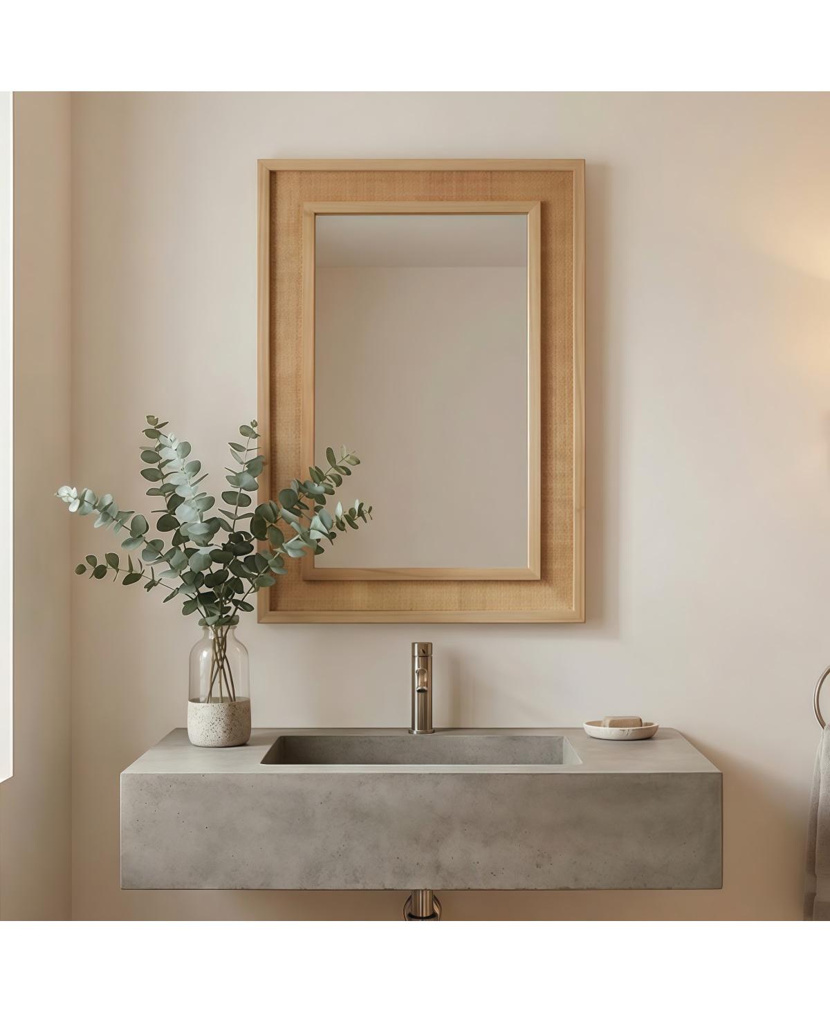 Click here for Laoties 20 x 30 Rattan Wall Mirror  Farmhouse Bath... prices