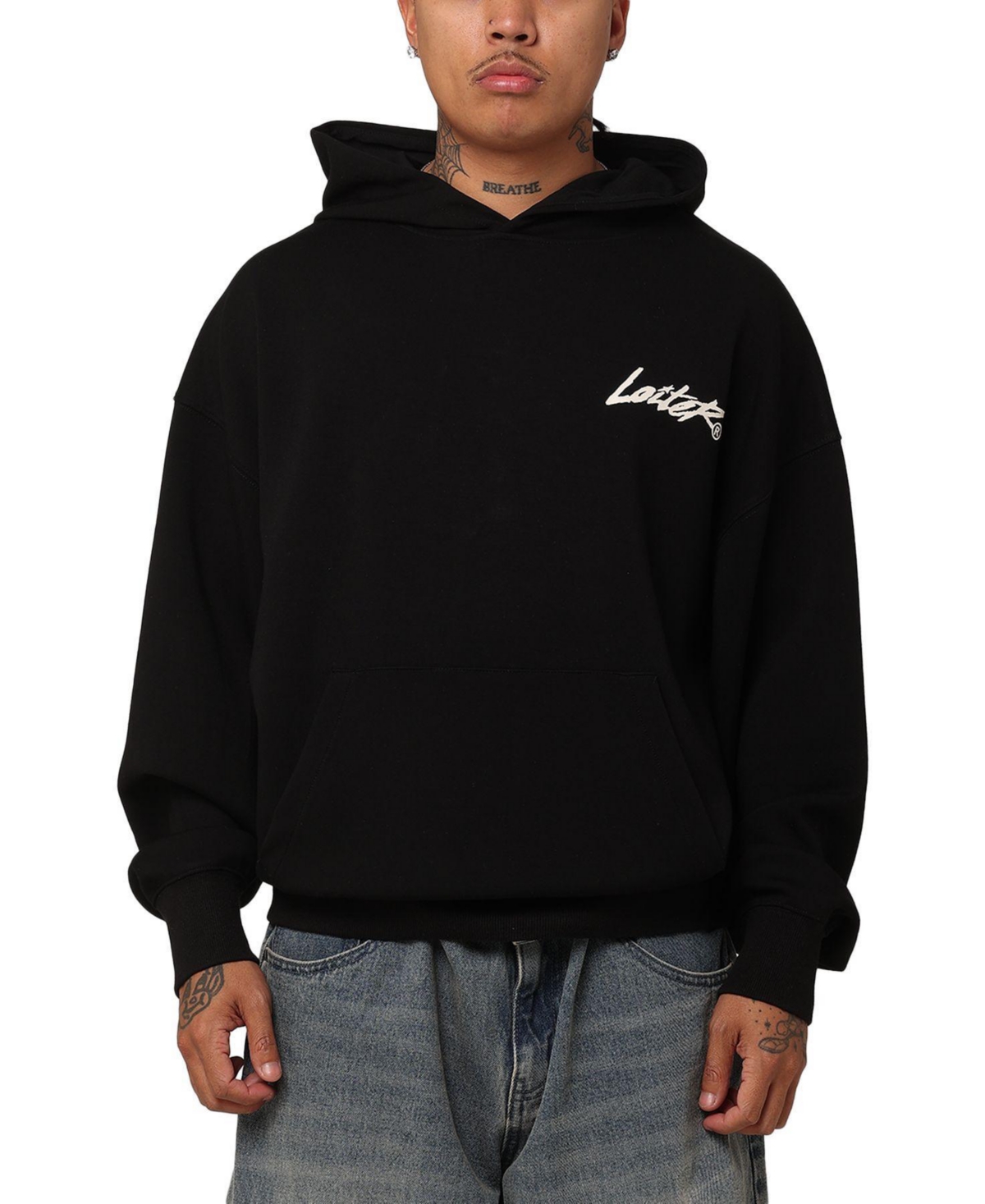 Click here for Loiter Mens Chroma Premium Hoodie Sweatshirt - Bla... prices