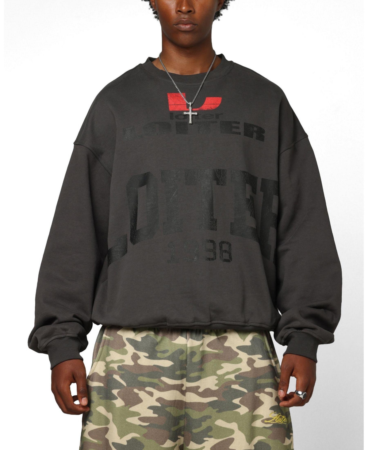 Click here for Loiter Mens Champ Crewneck - Black prices