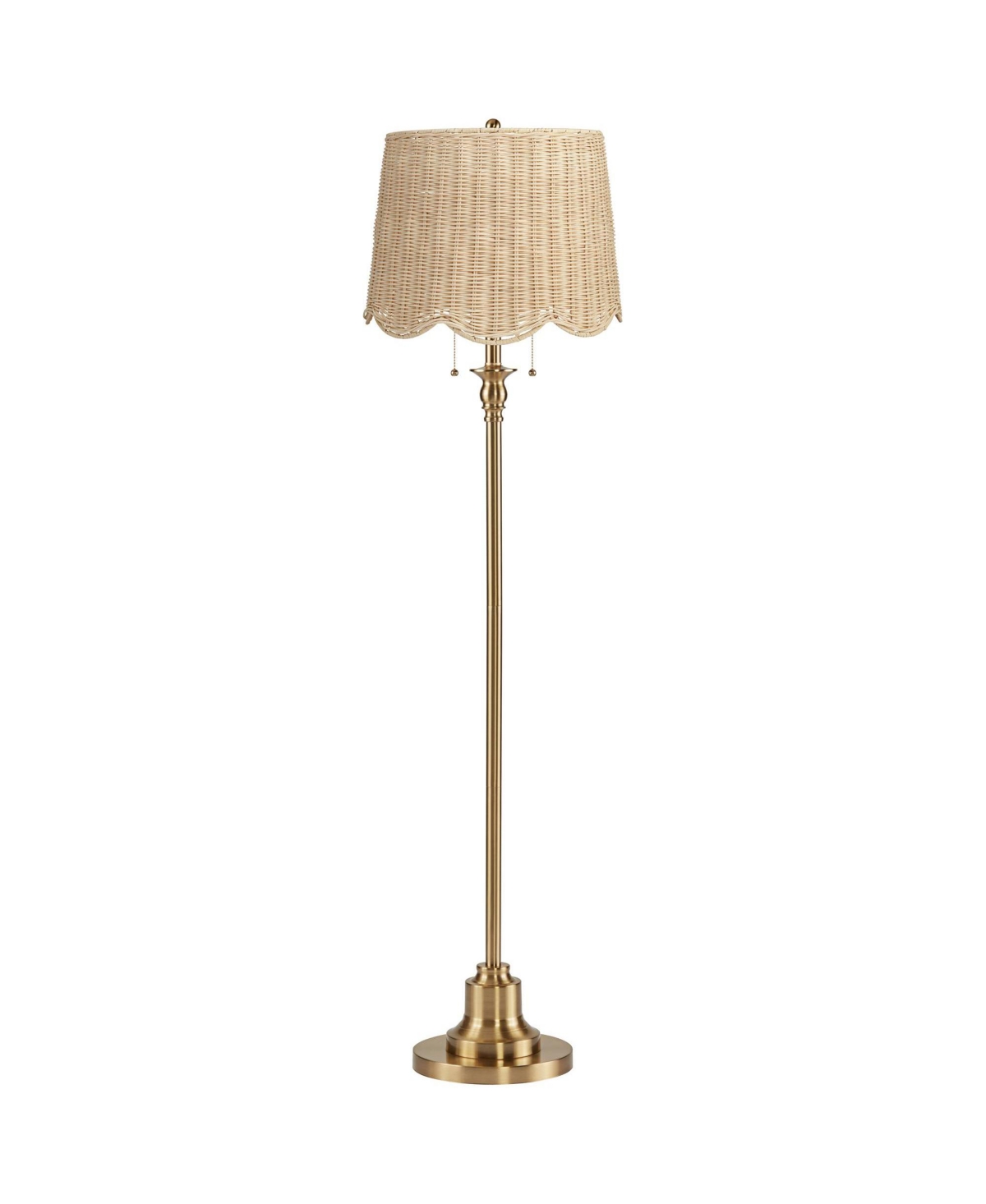 Click here for 360 Lighting Dyna 58H Antique Brass and Rattan Dru... prices