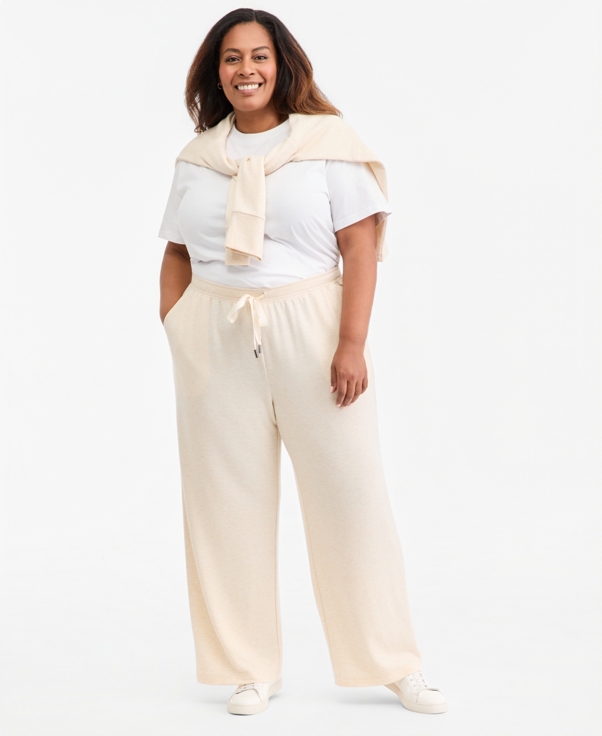 Click here for Style & Co Plus Size LuxLounge Wide-Leg French-Ter... prices