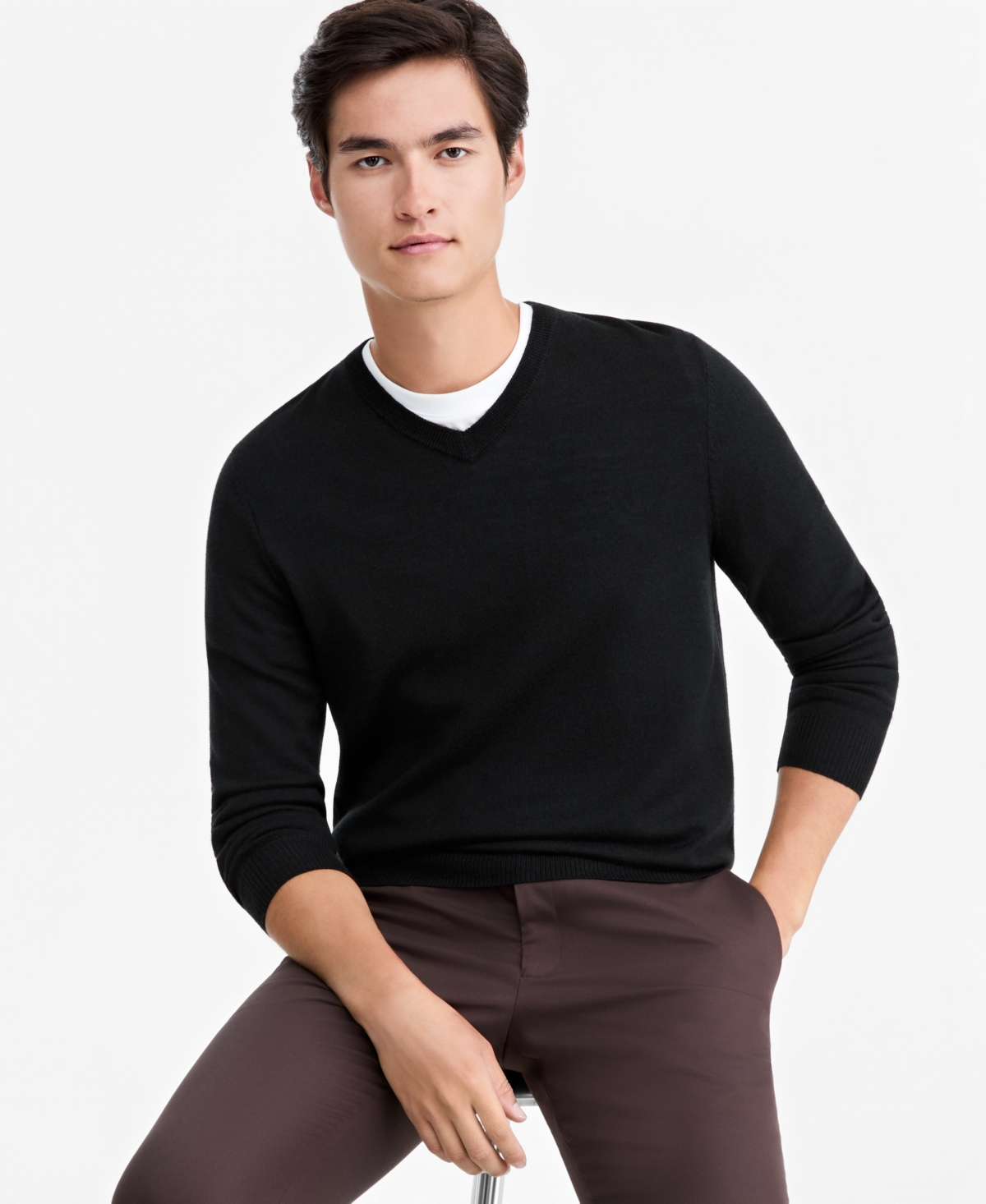 Click here for Alfani Mens Merino Wool V-Neck Sweater  Macys Excl... prices