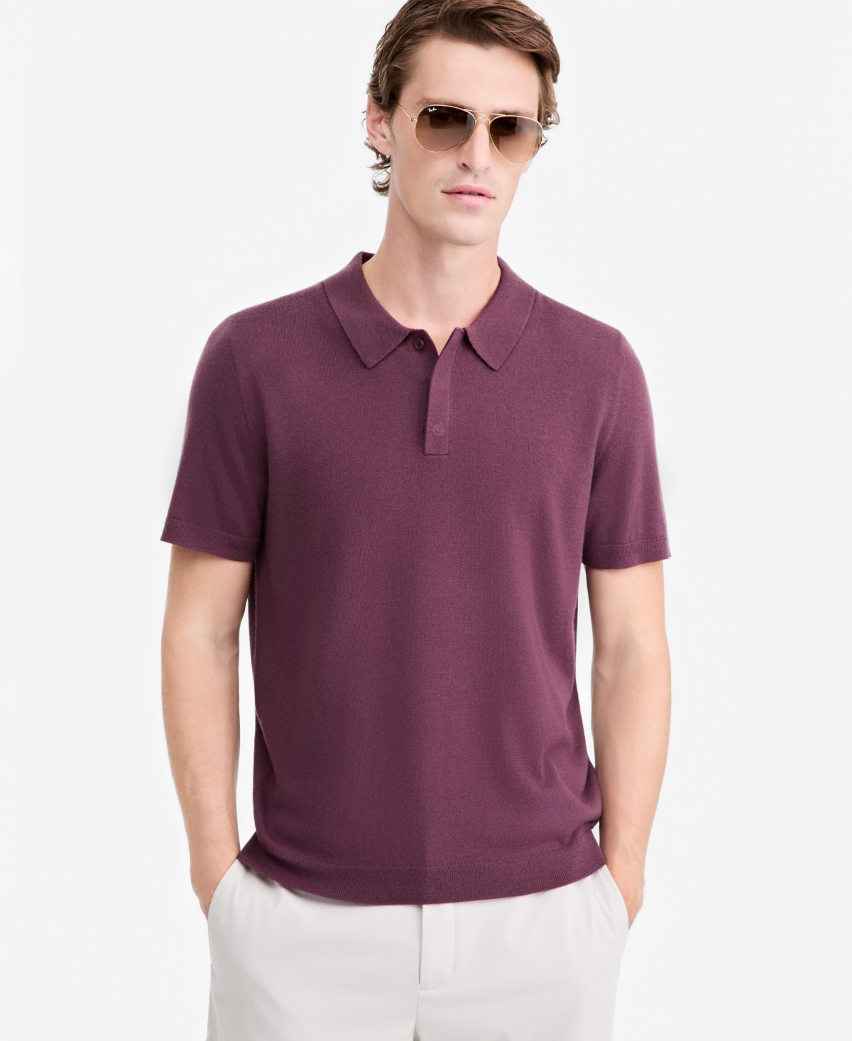 Click here for Alfani Mens Merino Wool-Blend Regular-Fit Polo Shi... prices