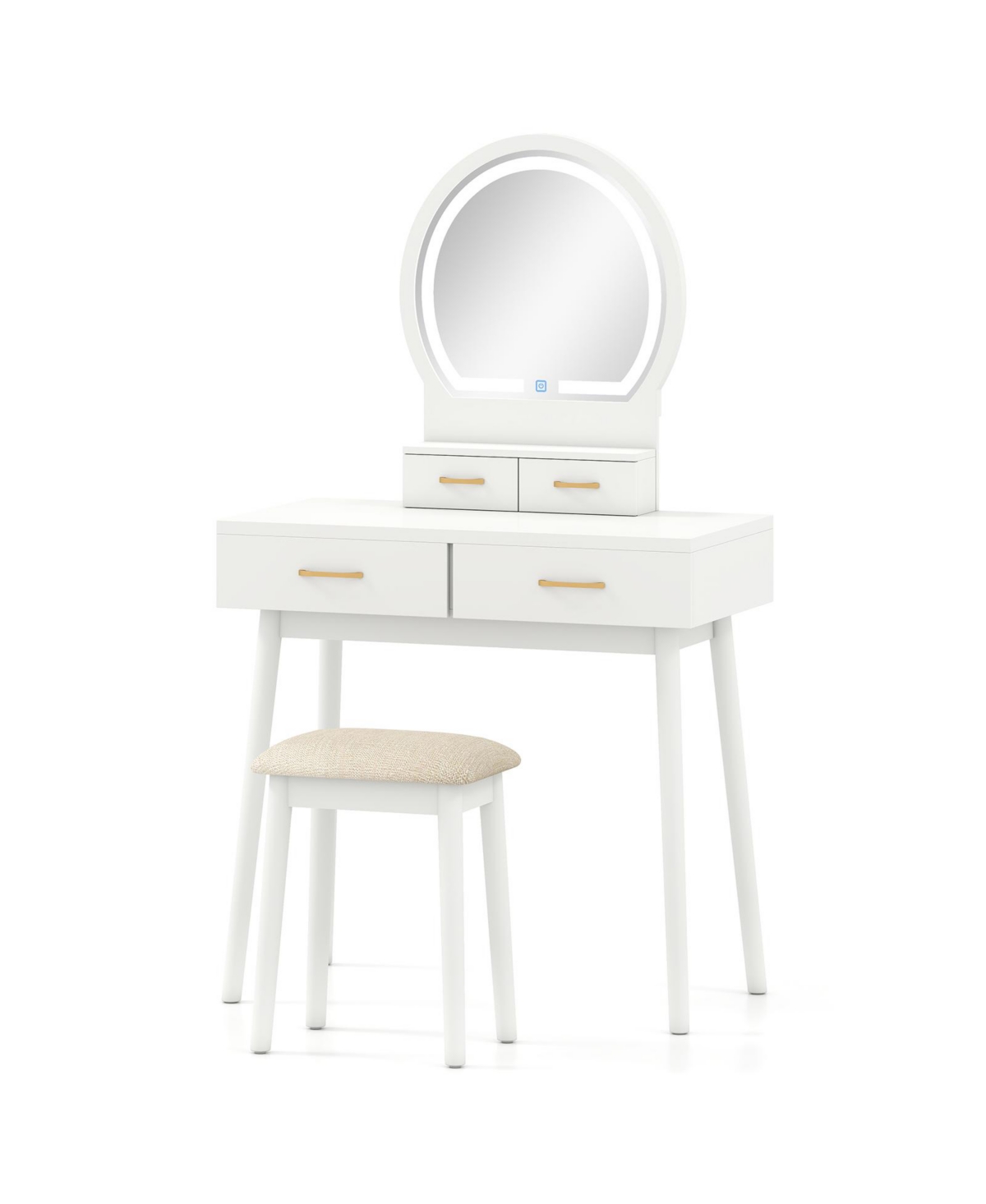 Click here for Slickblue Small Dressing Table Set with Led Lighte... prices