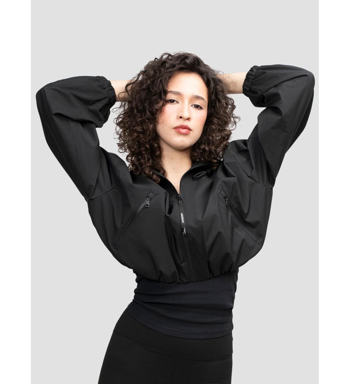 Click here for JACK1T Womens Orpheus Cropped Jacket - Black prices