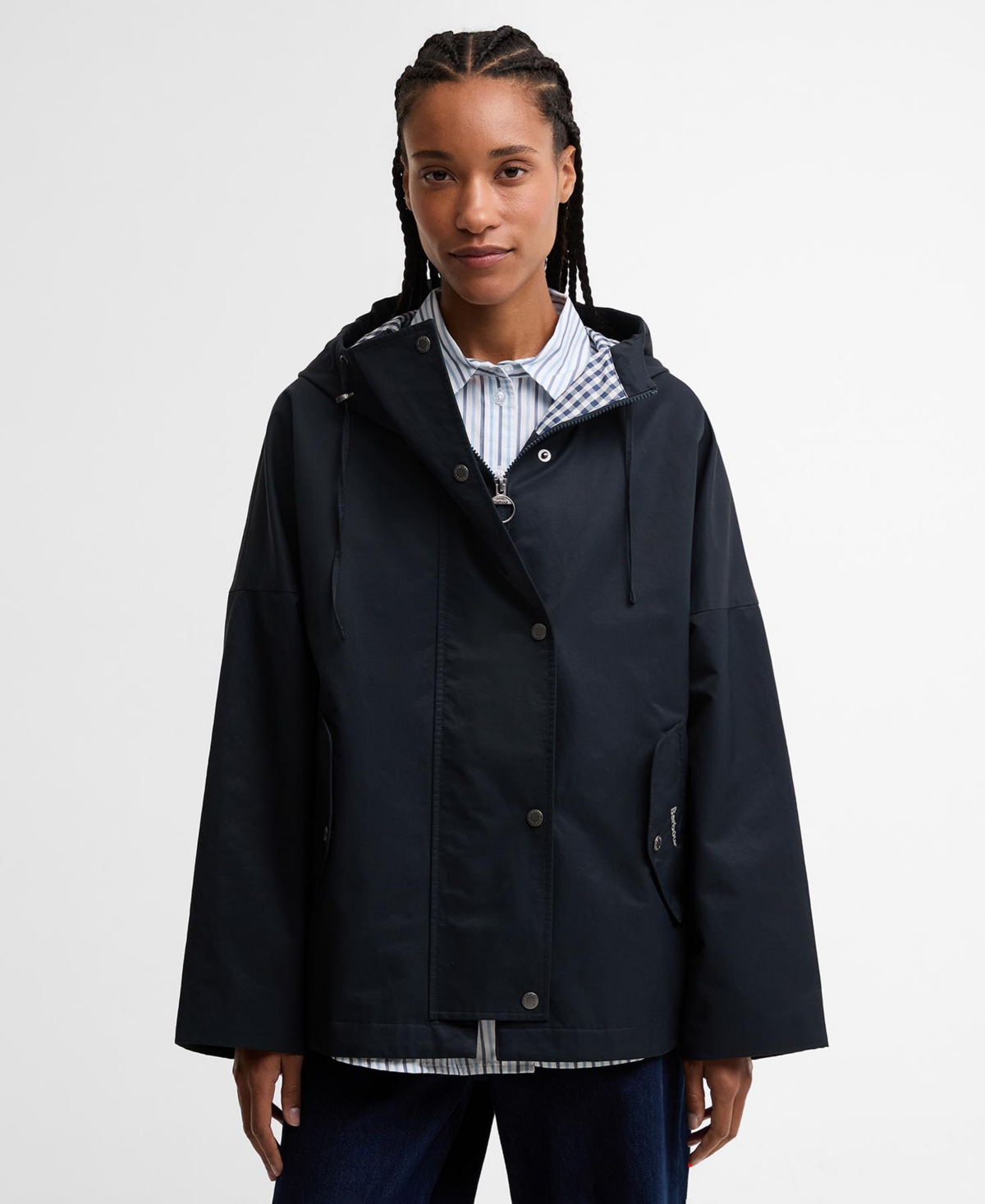 Click here for Barbour Womens Kingswood Showerproof Hooded Jacket... prices