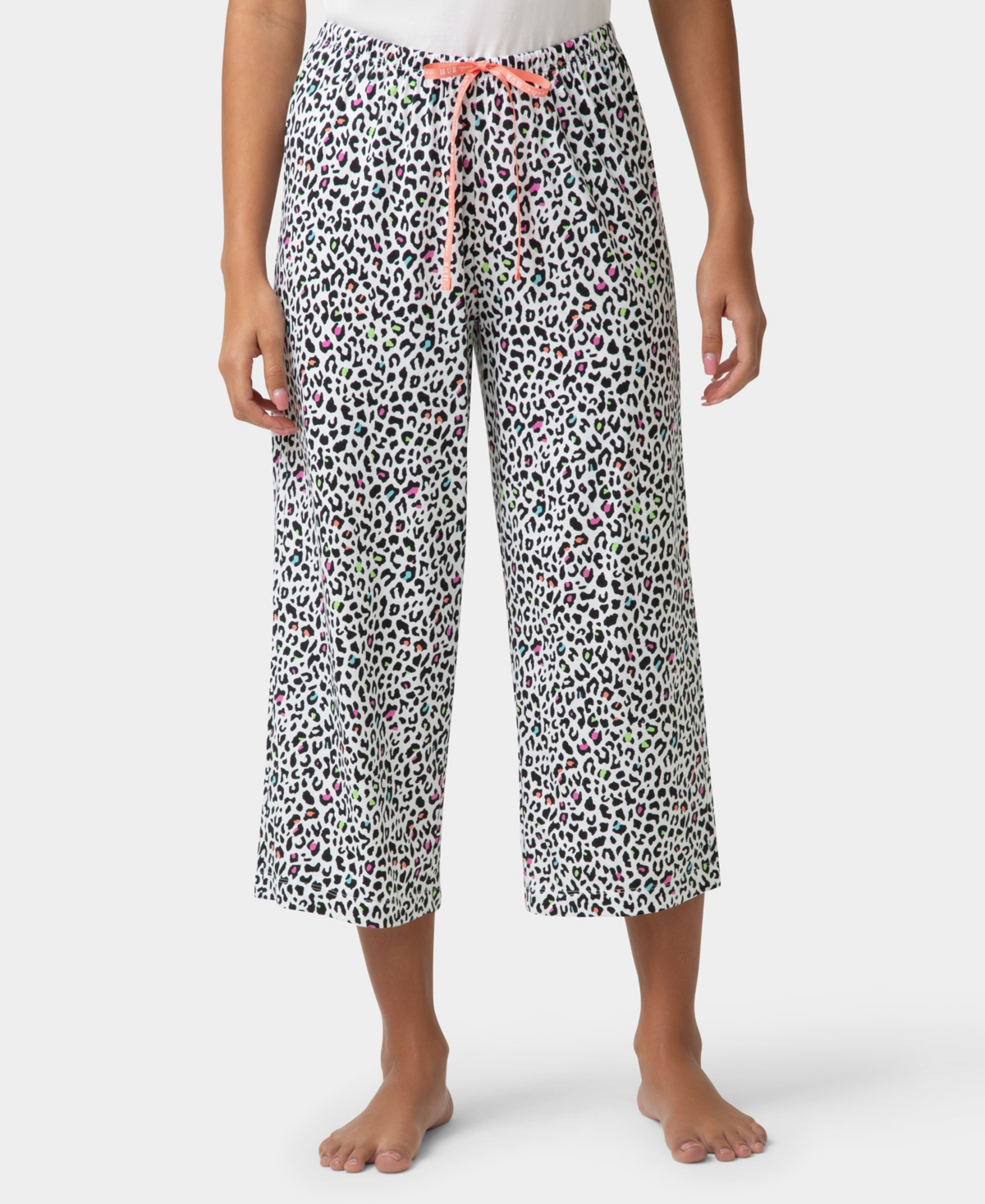Click here for Hue Womens Printed Capri Mid-Rise Pants - Bright W... prices