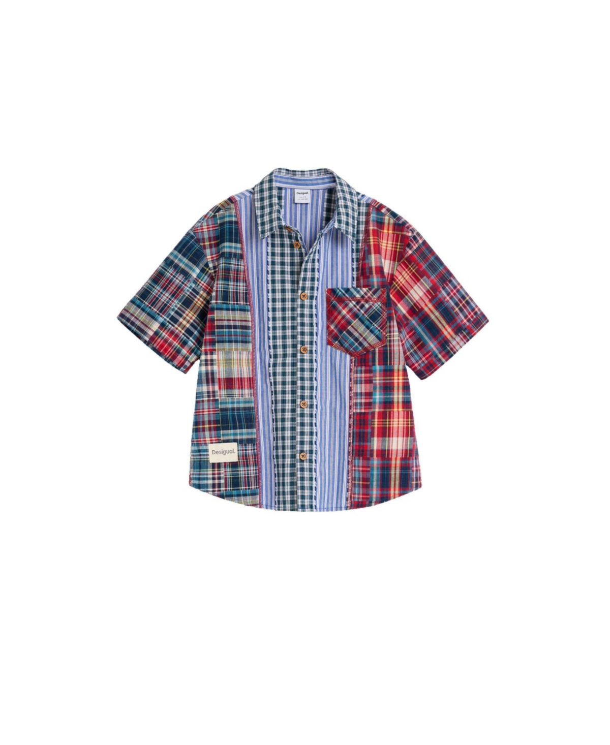 Click here for Desigual Little and Big Boyss 3-14 Patchwork check... prices