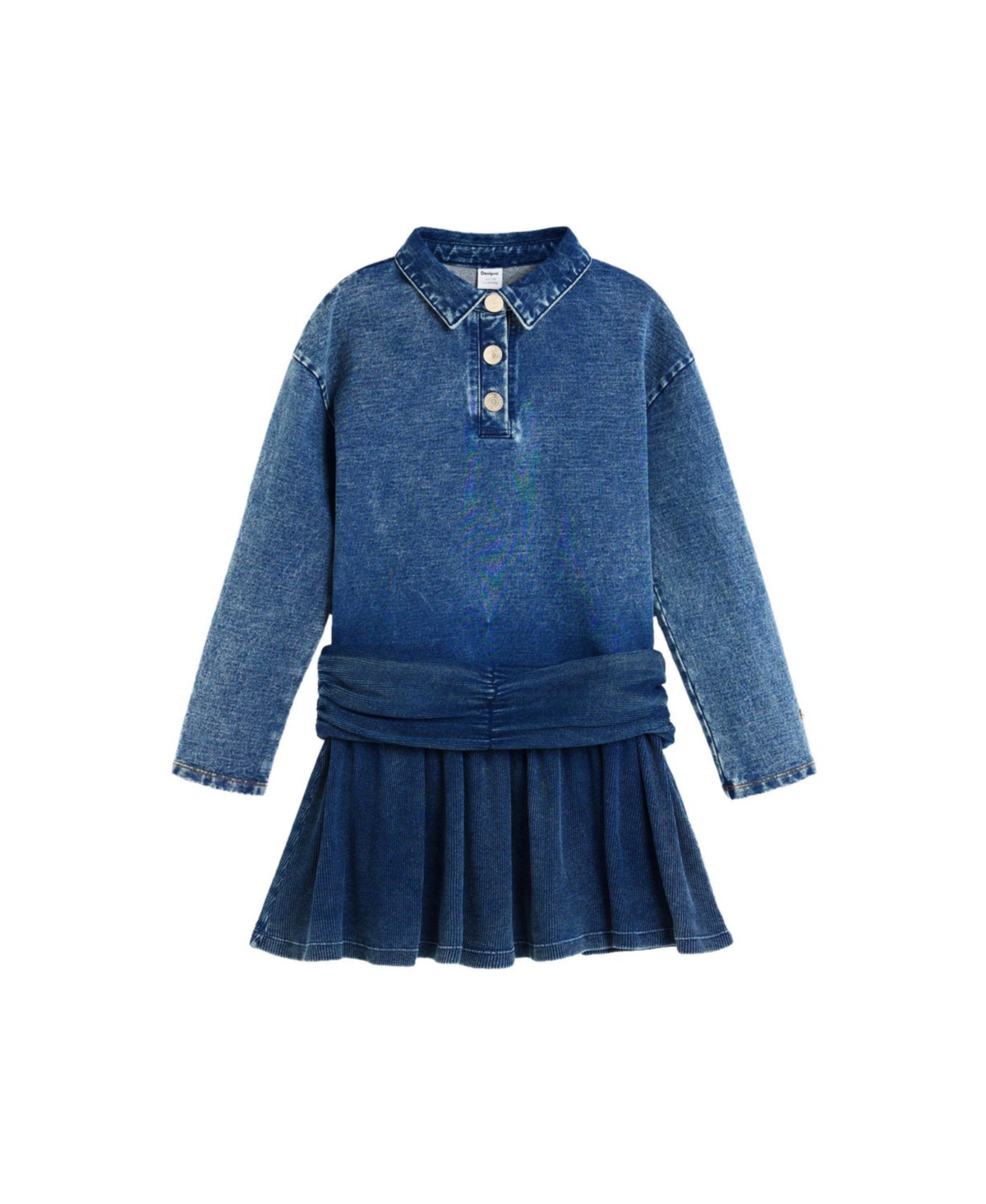 Click here for Desigual Girls 3- 14 Polo knit dress - Blue prices