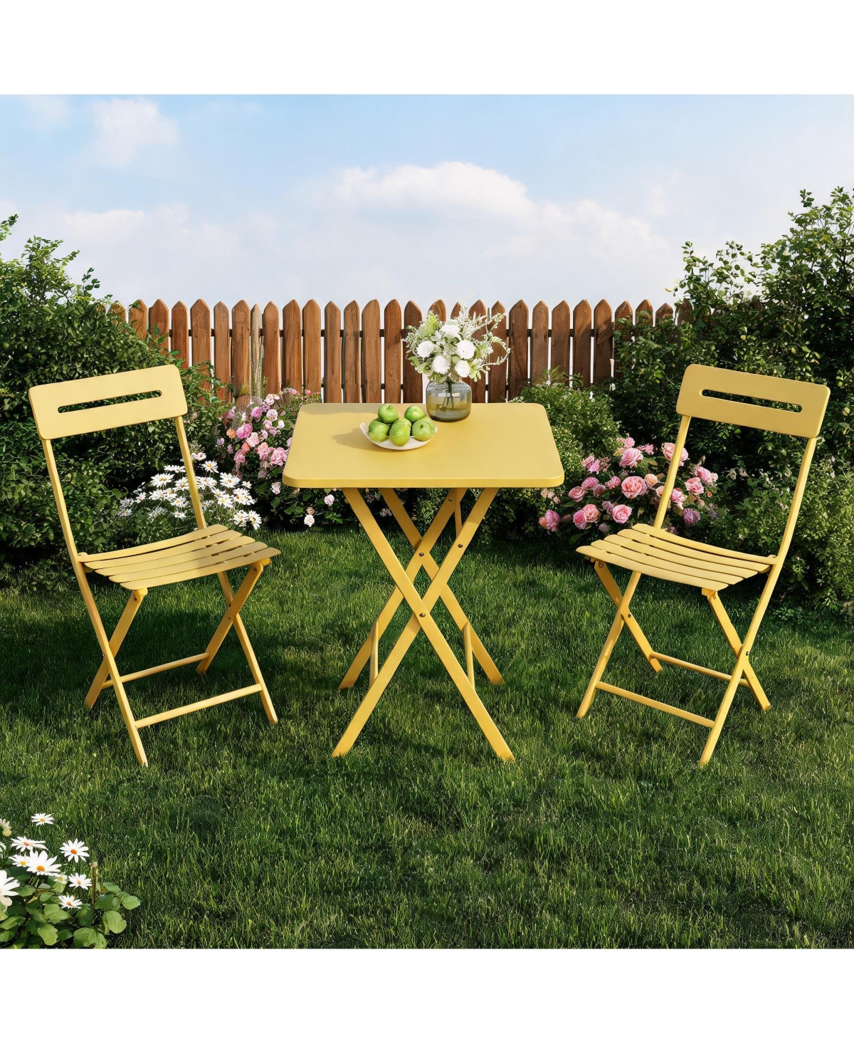 Click here for GarveeLife 3-Piece Folding Bistro Set for Patio  B... prices