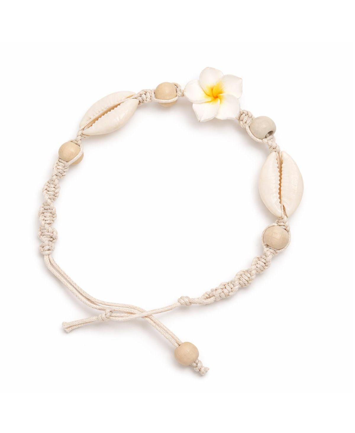 Click here for Rebl Jewelry Womens Beaded Shell Flower Anklet - W... prices