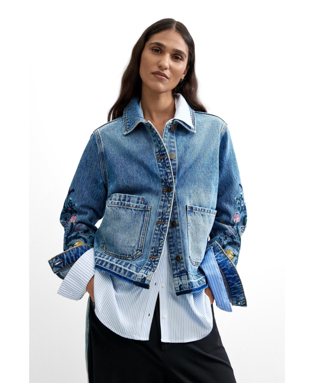 Click here for Desigual Womens Denim 100 cotton jacket - Medium b... prices