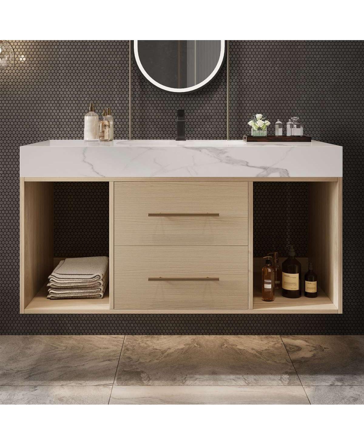 Click here for Thirtypeachy 39.4 Modern Sintered Stone Floating B... prices