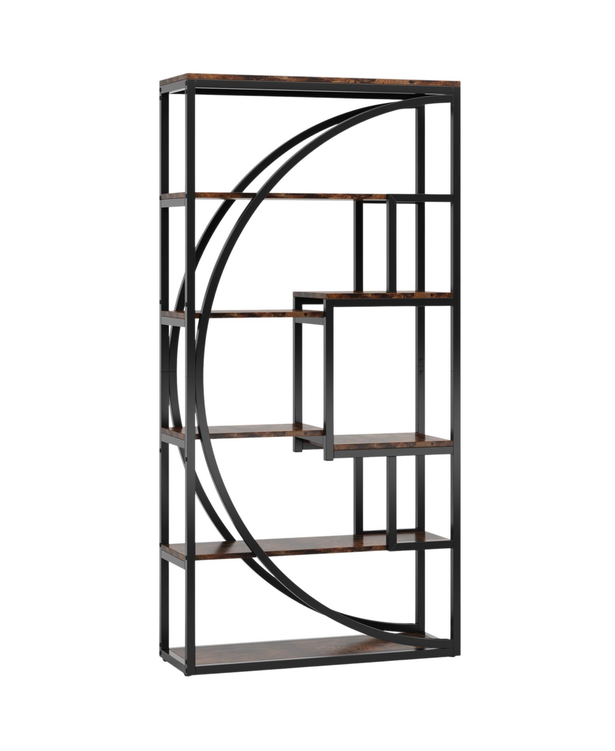 Click here for Slickblue 8-Tier Industrial Bookcase for Home or O... prices