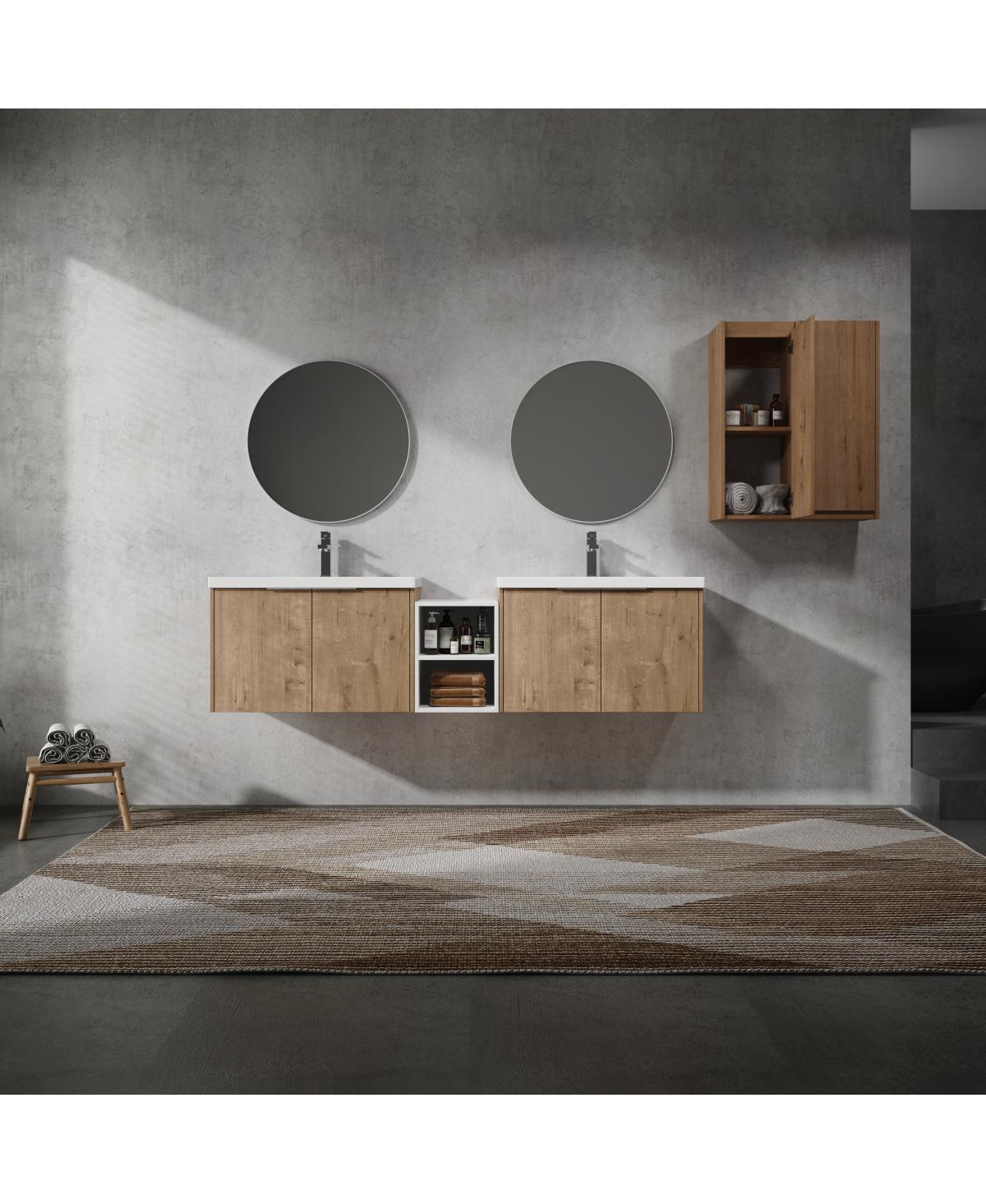 Click here for Sillysis Modern Wall Mounted Double Sink Bathroom... prices
