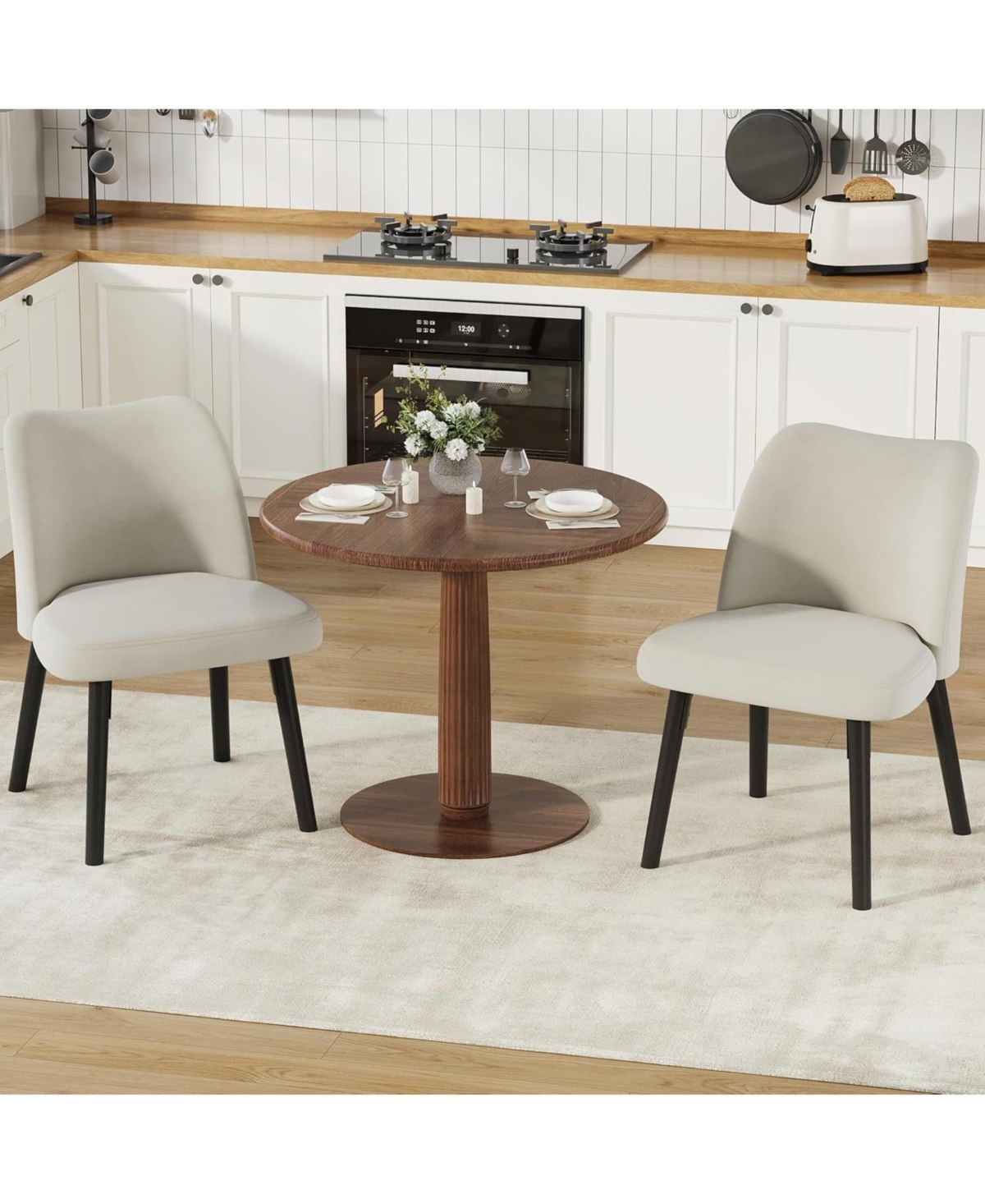 Click here for gaomon Dining Chair Set of 2  Upholstered Fabric D... prices