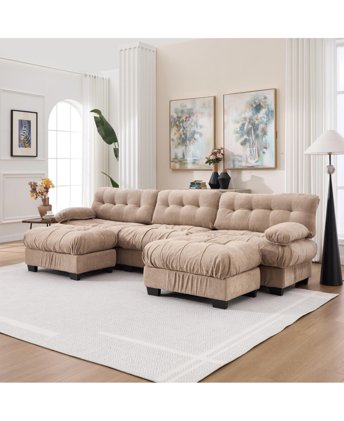 Click here for Clihome U Shaped Couch Modular Sectional Sofa  Mod... prices