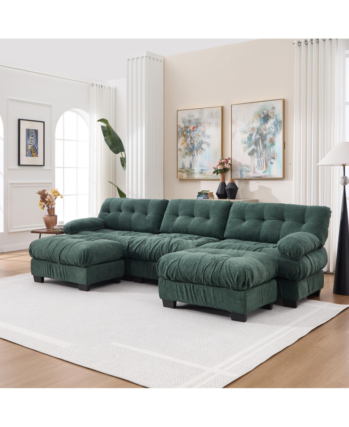 Click here for Clihome U Shaped Couch Modular Sectional Sofa  Mod... prices
