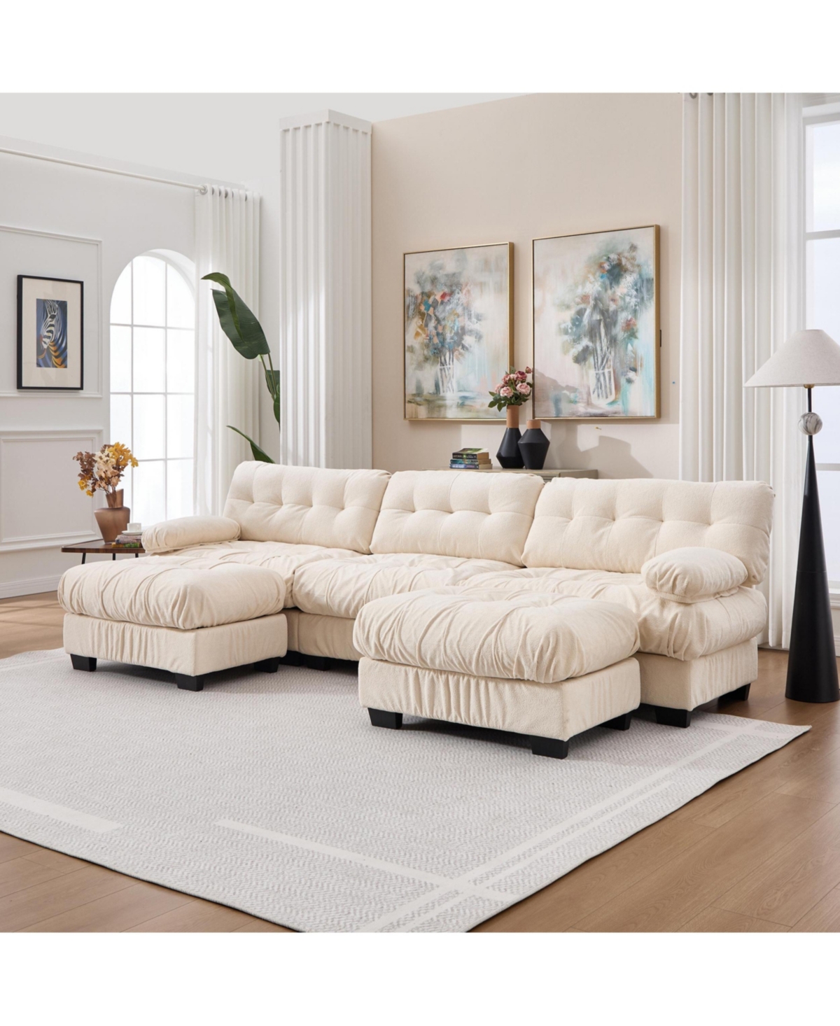 Click here for Clihome U Shaped Couch Modular Sectional Sofa  Mod... prices