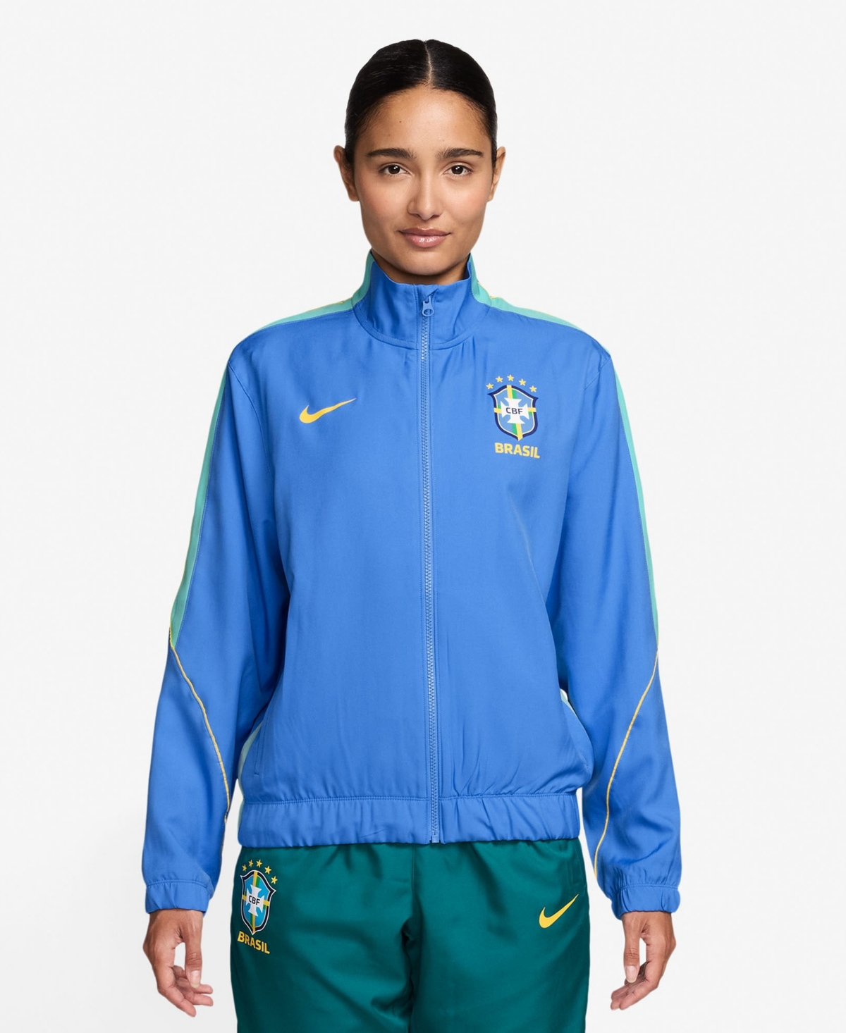 Click here for Nike Womens Blue/Green Brazil National Team 2026 S... prices