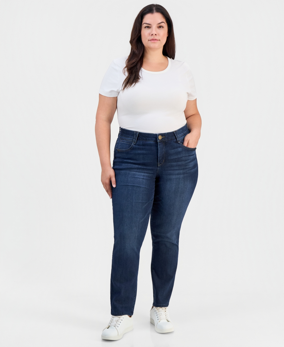 Click here for Democracy Plus Size Mid-Rise Straight-Leg AbSoluti... prices