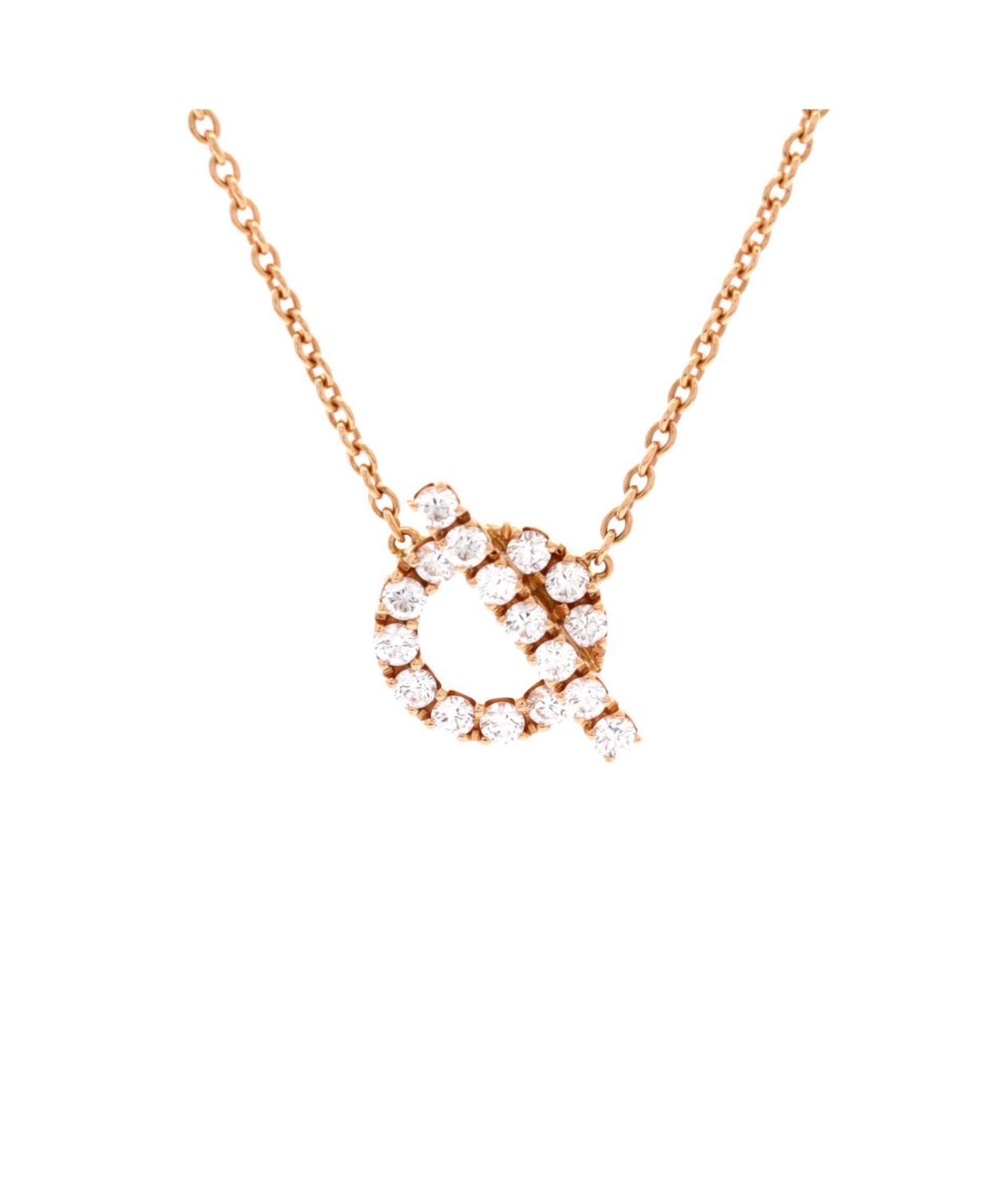 Click here for Pre-Owned HERMES Finesse Pendant Necklace - 18k ro... prices
