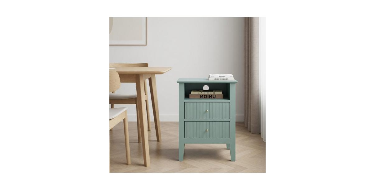 Click here for Lucky One 18W Fluted Nightstand with 2-Drawer and... prices