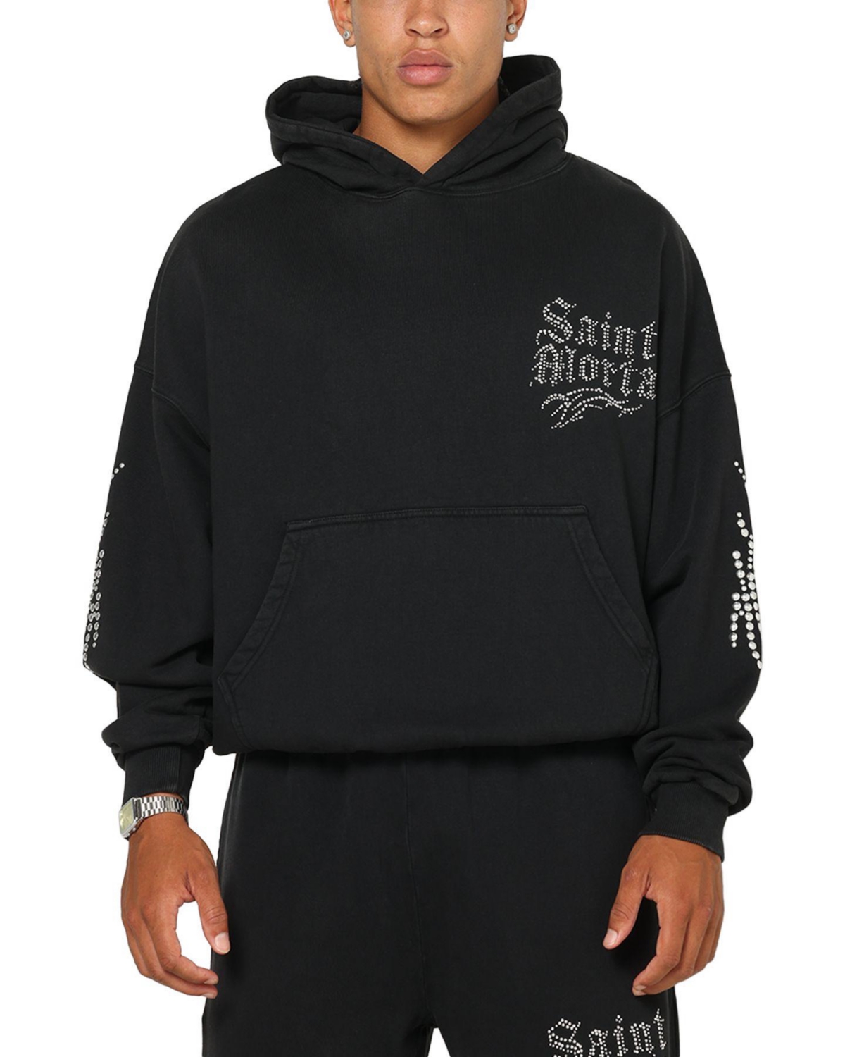 Click here for Saint Morta Mens Sanctified Hoodie - Black prices