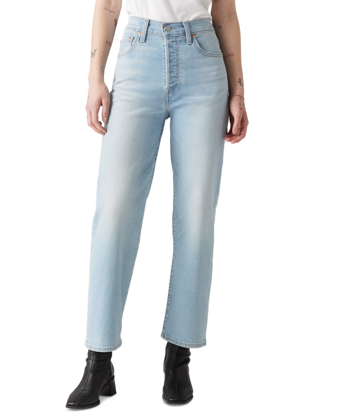 Click here for Levis Womens Ribcage High Rise Straight Ankle Jean... prices