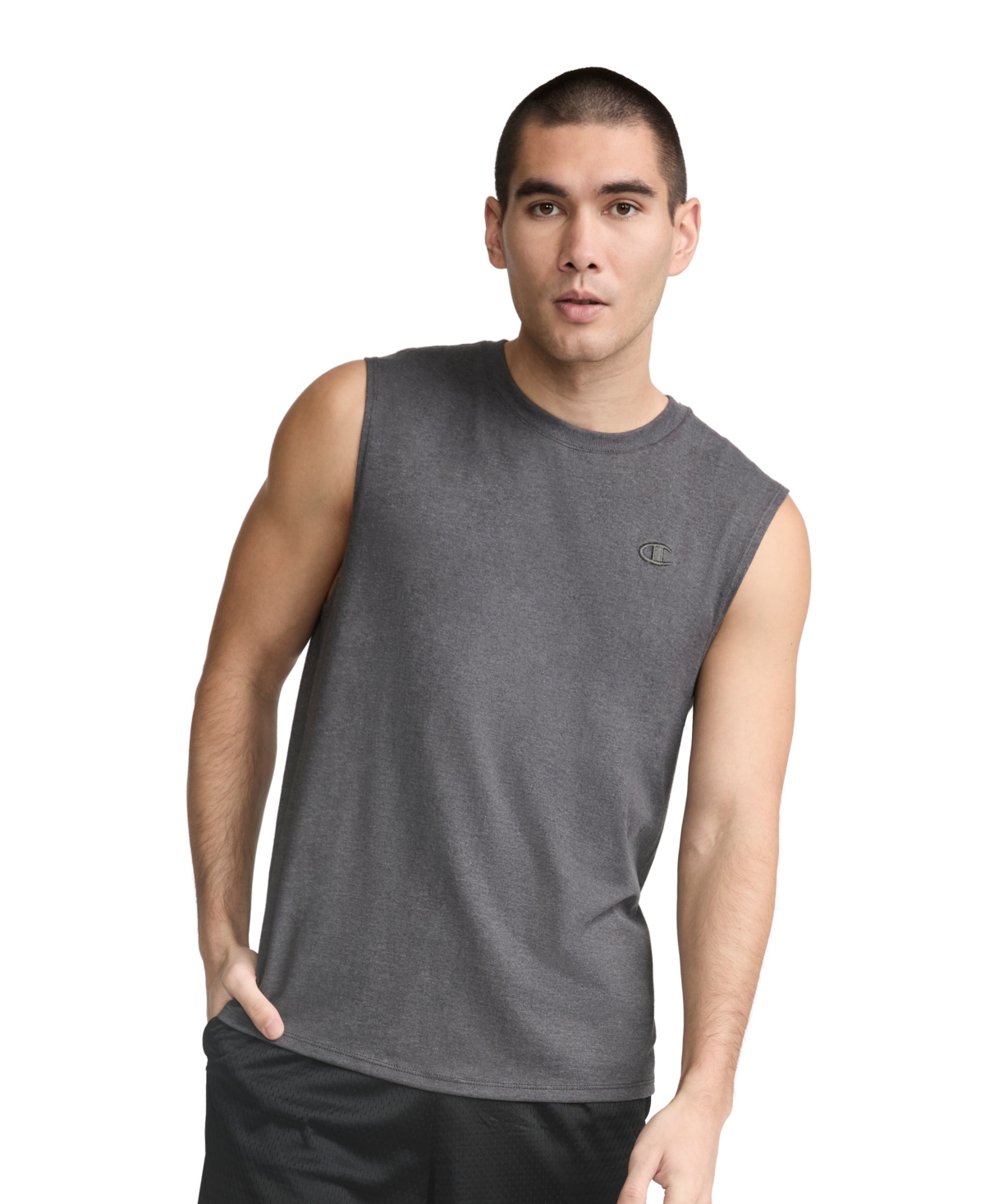 Click here for Champion Mens Jersey Muscle Tank - Granite Heather prices