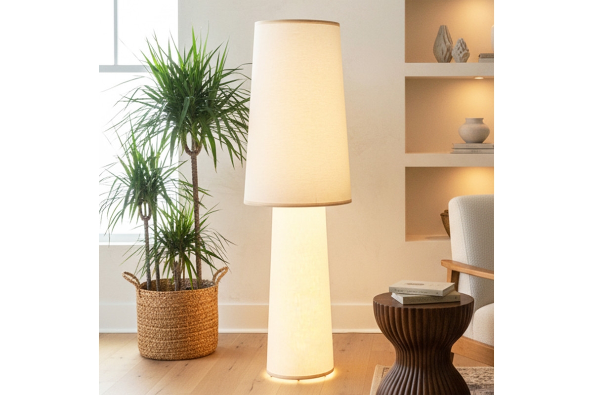 Click here for Brightech Obel 57 Modern Led Cotton Fabric Floor L... prices