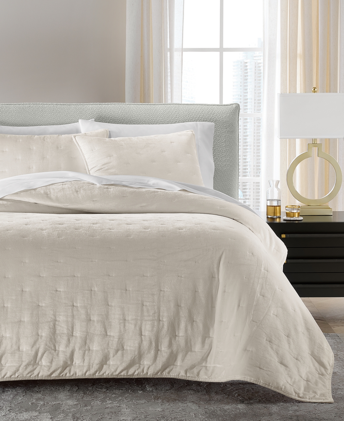 Click here for Hotel Collection Velvet Plush 3-Piece Coverlet Set... prices