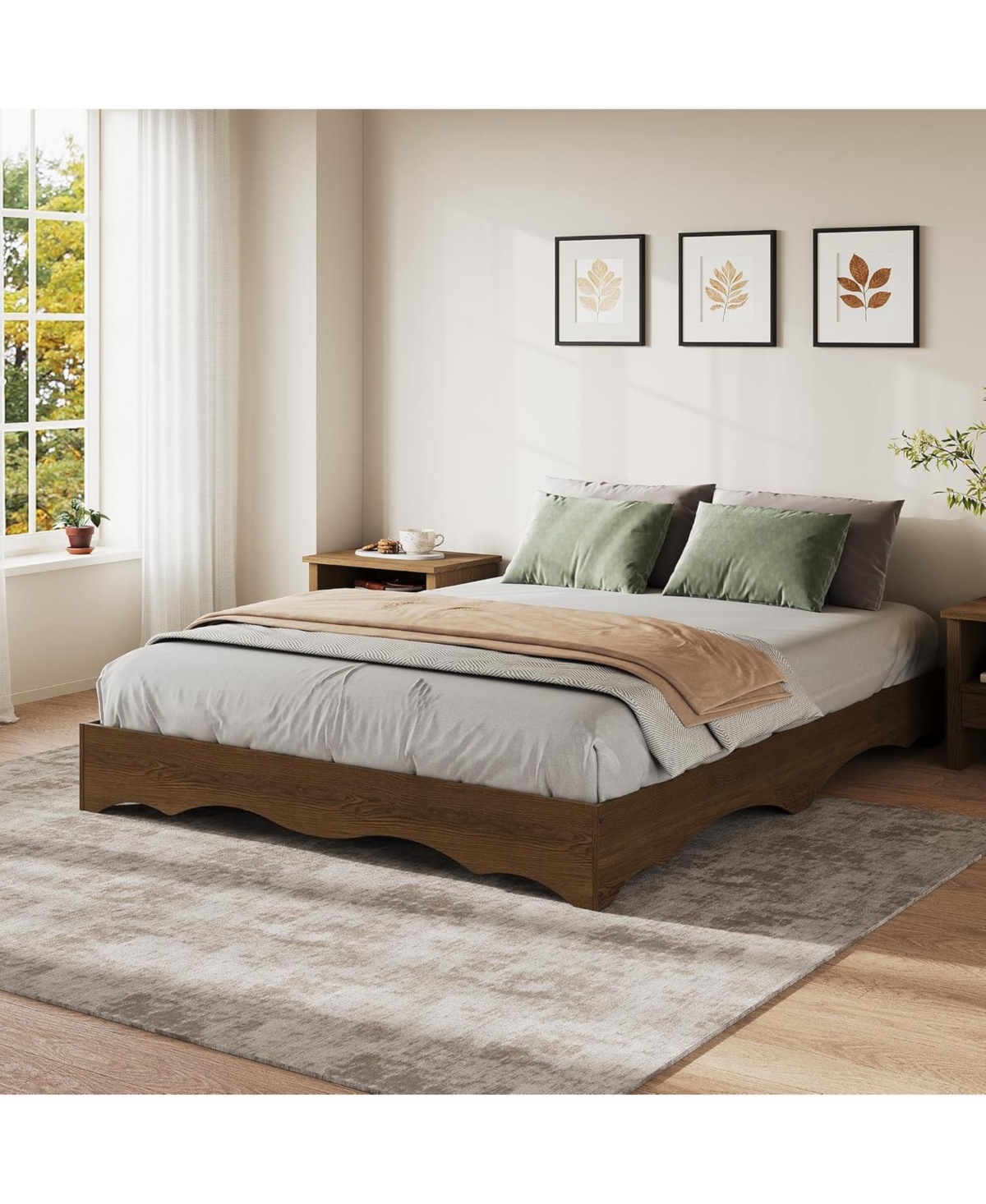 Click here for gaomon Wood Platform Bed Frame  Low Profile Bed wi... prices
