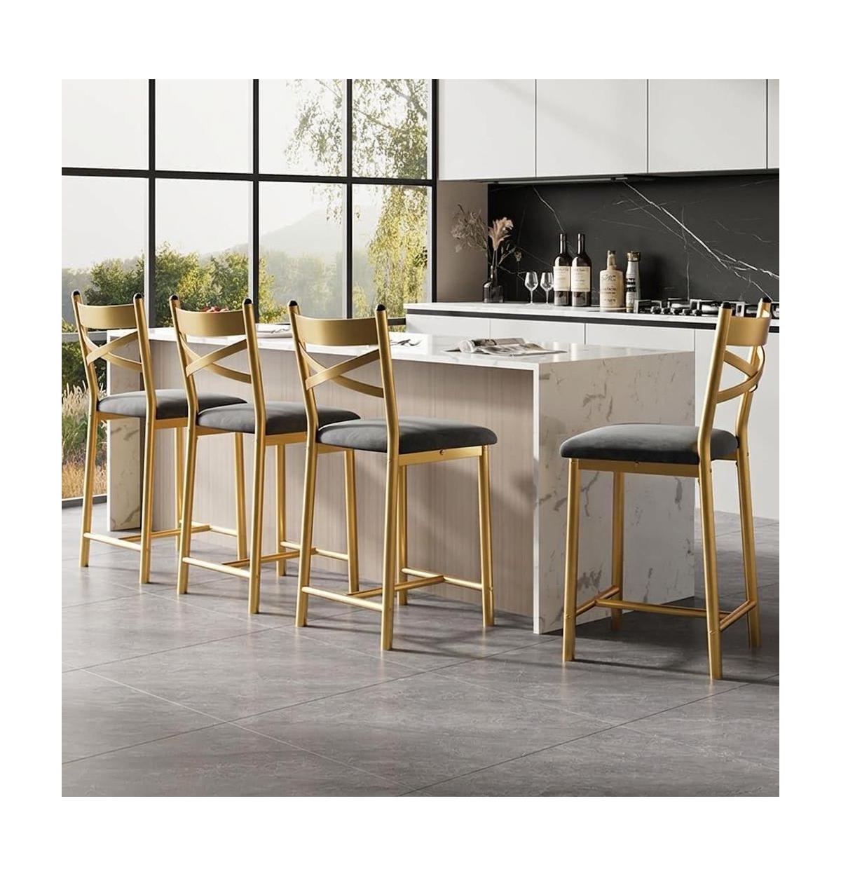 Click here for homfan Set of 8 Bar Stools  26 Inch Metal Stools w... prices