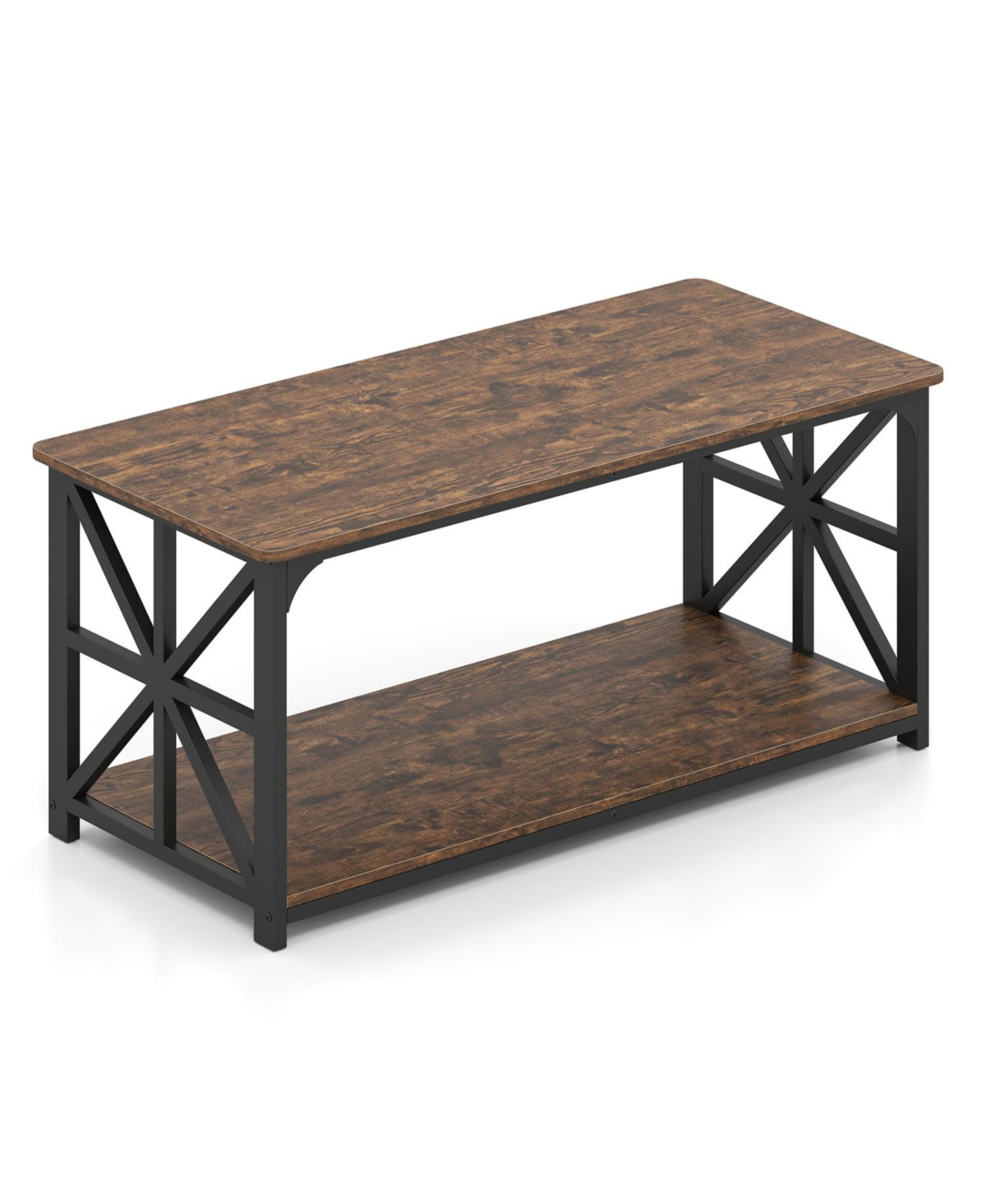 Click here for Slickblue 2-Tier Coffee Table with Storage Shelf... prices