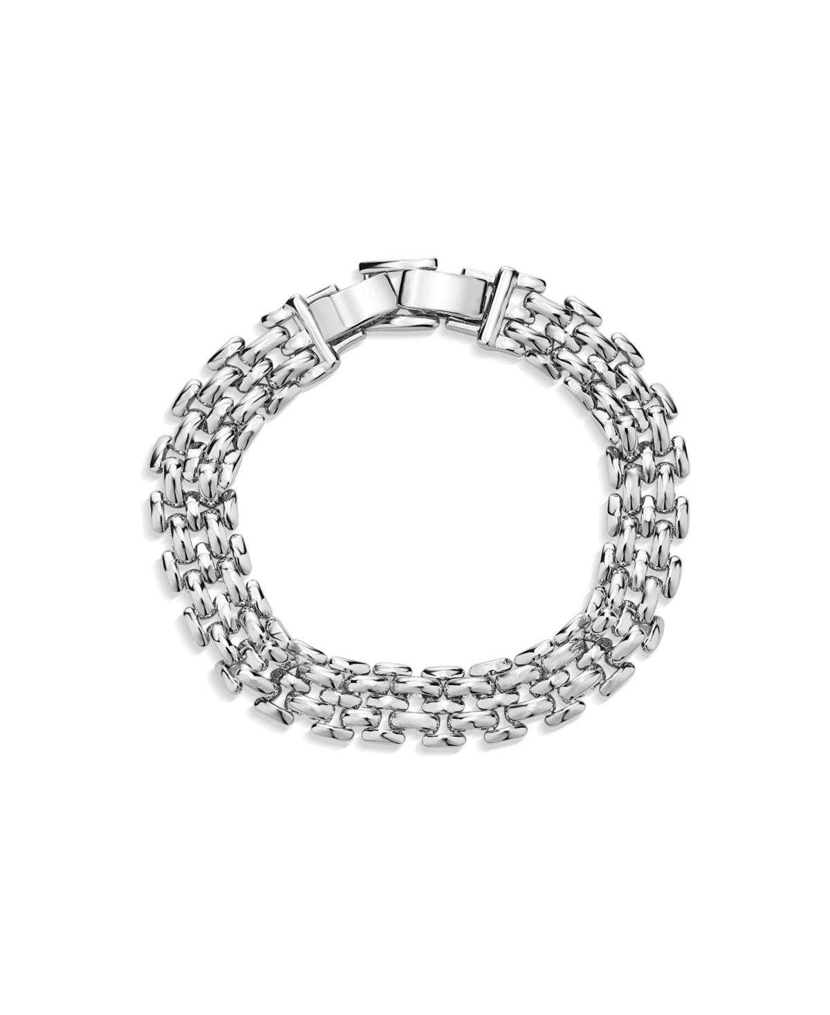 Click here for Retro Chic Rome Chain Large Bracelet - Silver prices