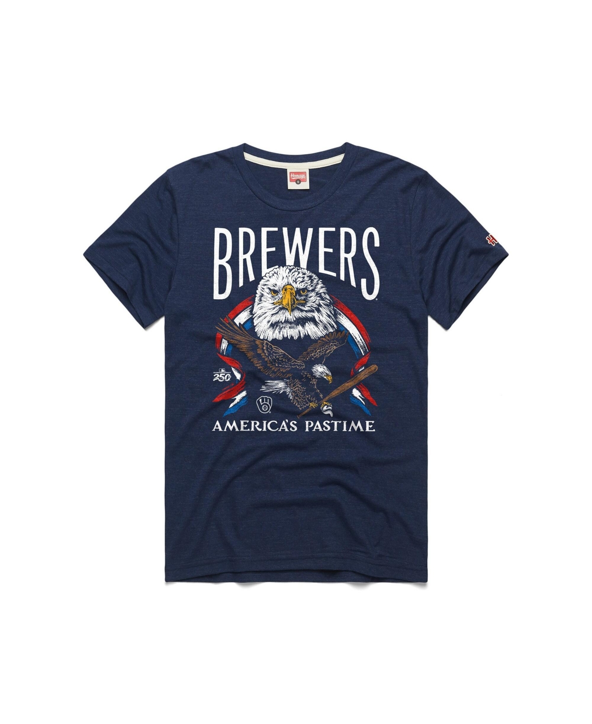 Click here for Homage Mens Navy Milwaukee Brewers Americas Pastim... prices
