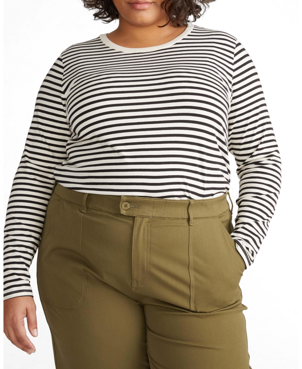 Click here for Universal Standard Womens Plus Size Long Sleeve Te... prices